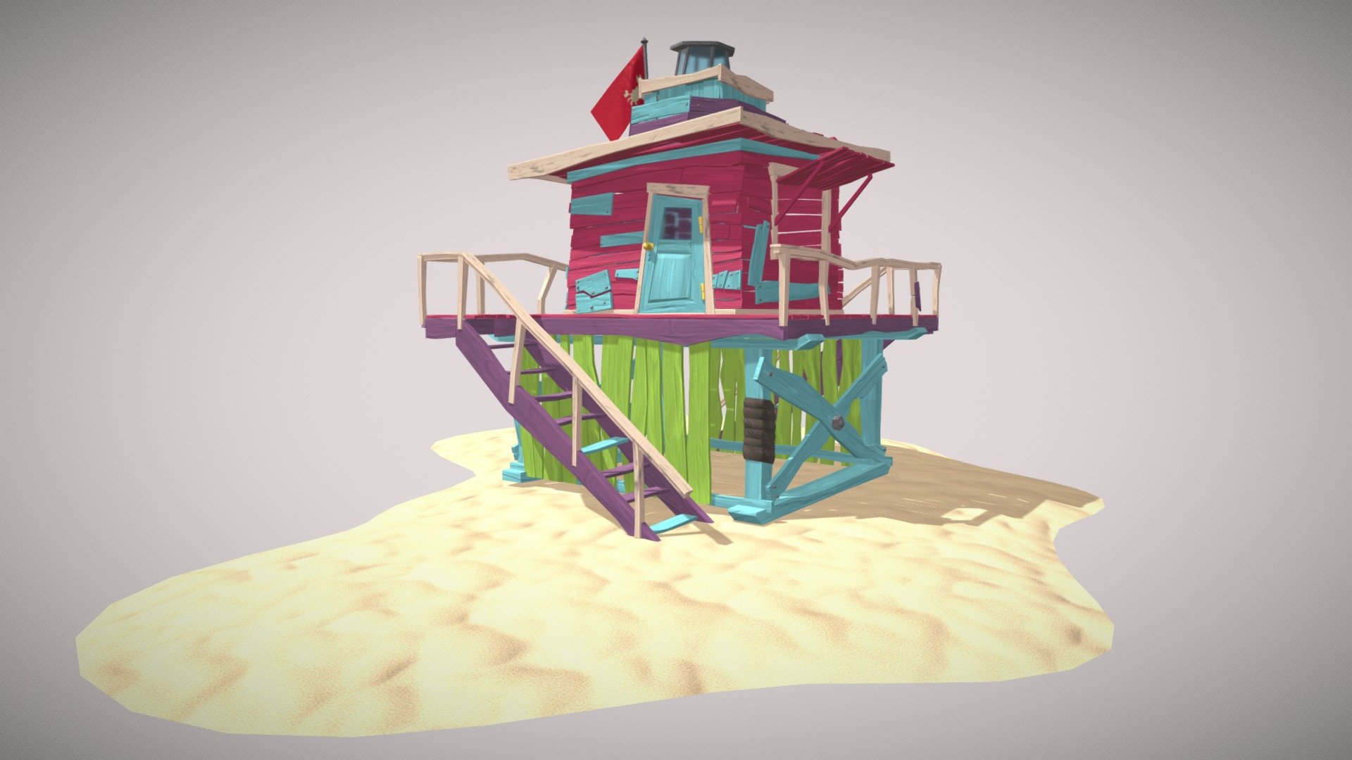 Beach House Sketchfab3 - Download Free 3D model by Eric Blaida (@Eric ...