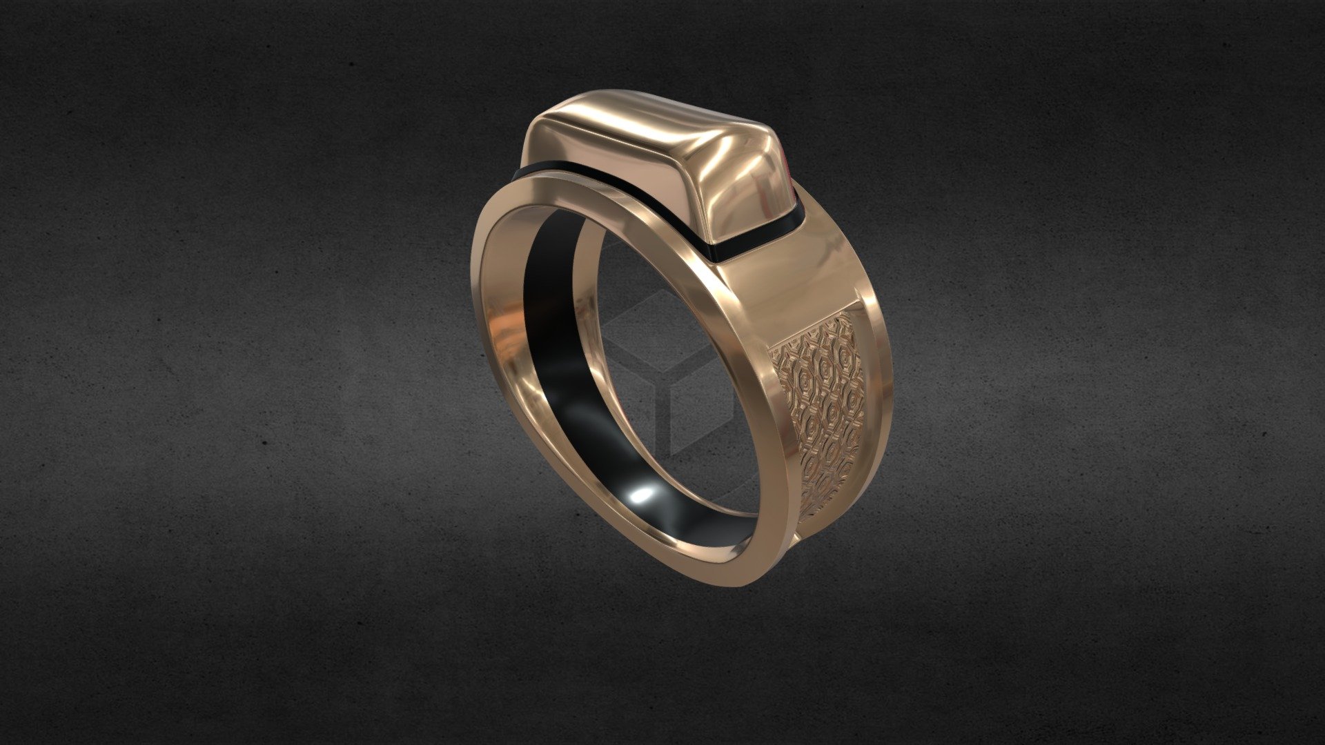 Golden Signed ring - Download Free 3D model by Jelvehkar ...