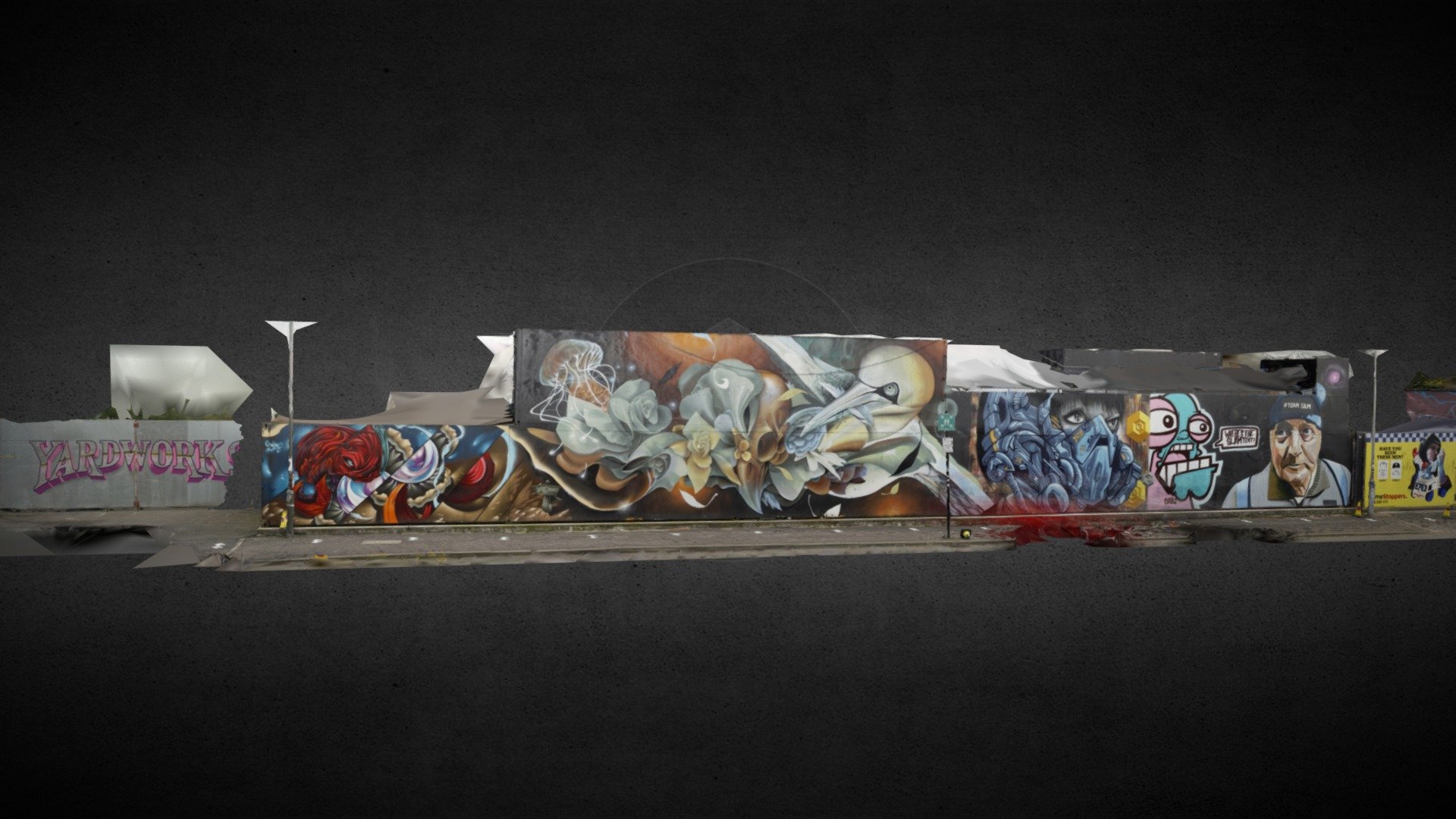 Glasgow Street Art Mural & SWG3 Yardworks - 3D model by LesleyJohnston ...