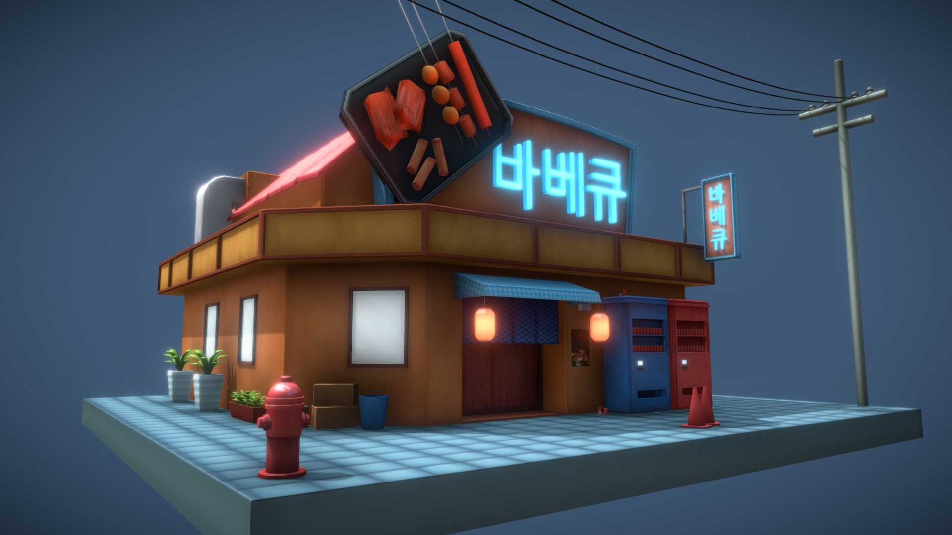 KoreaBBQ Restaurant - 3D model by yongle02 [b5e7b58] - Sketchfab