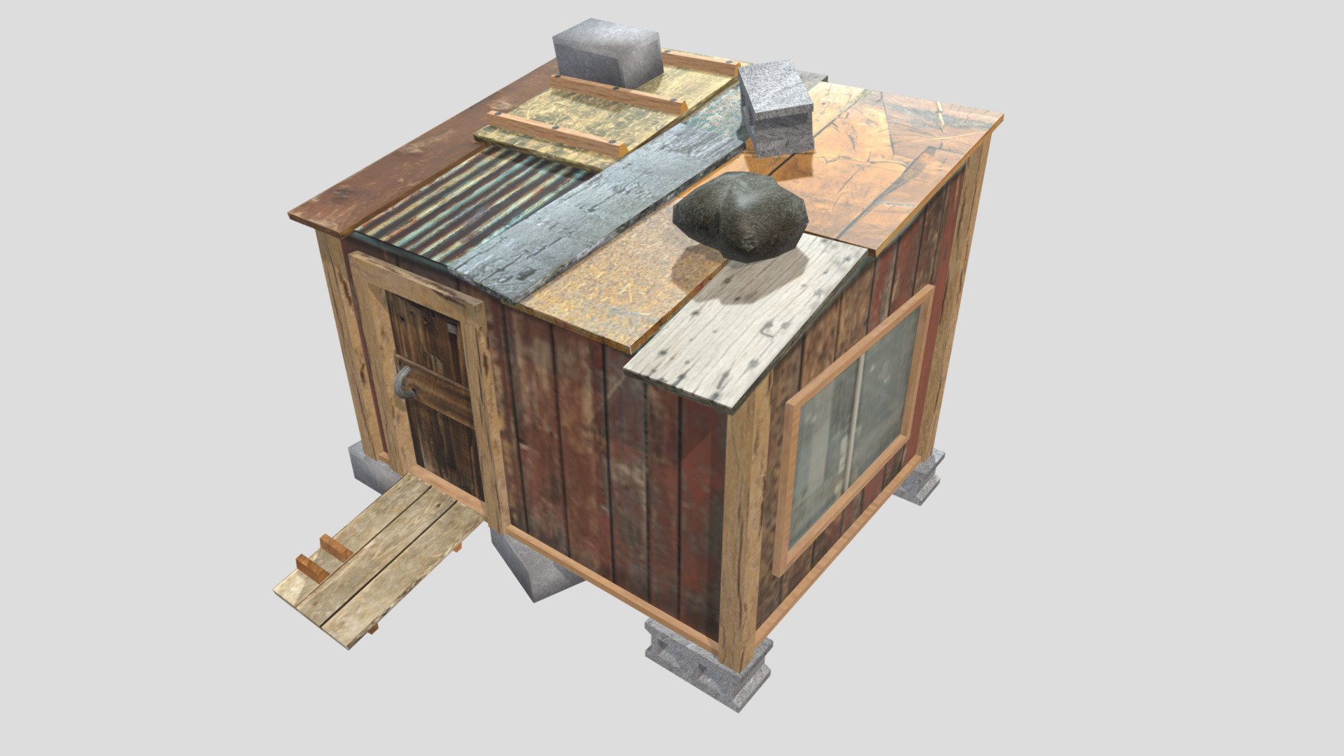 Shabby Shack - 3D model by Gqro (@Gqro_) [b5e859e] - Sketchfab