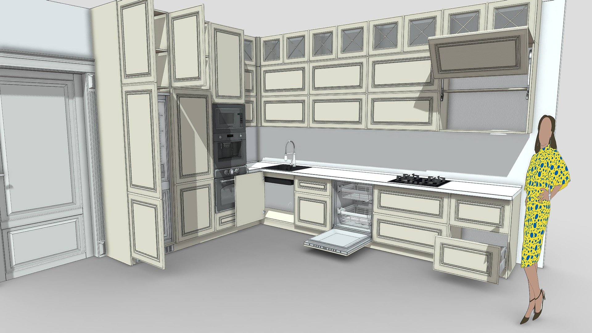 Kitchen 325 v2 - 3D model by RUKAMY [b5e926c] - Sketchfab