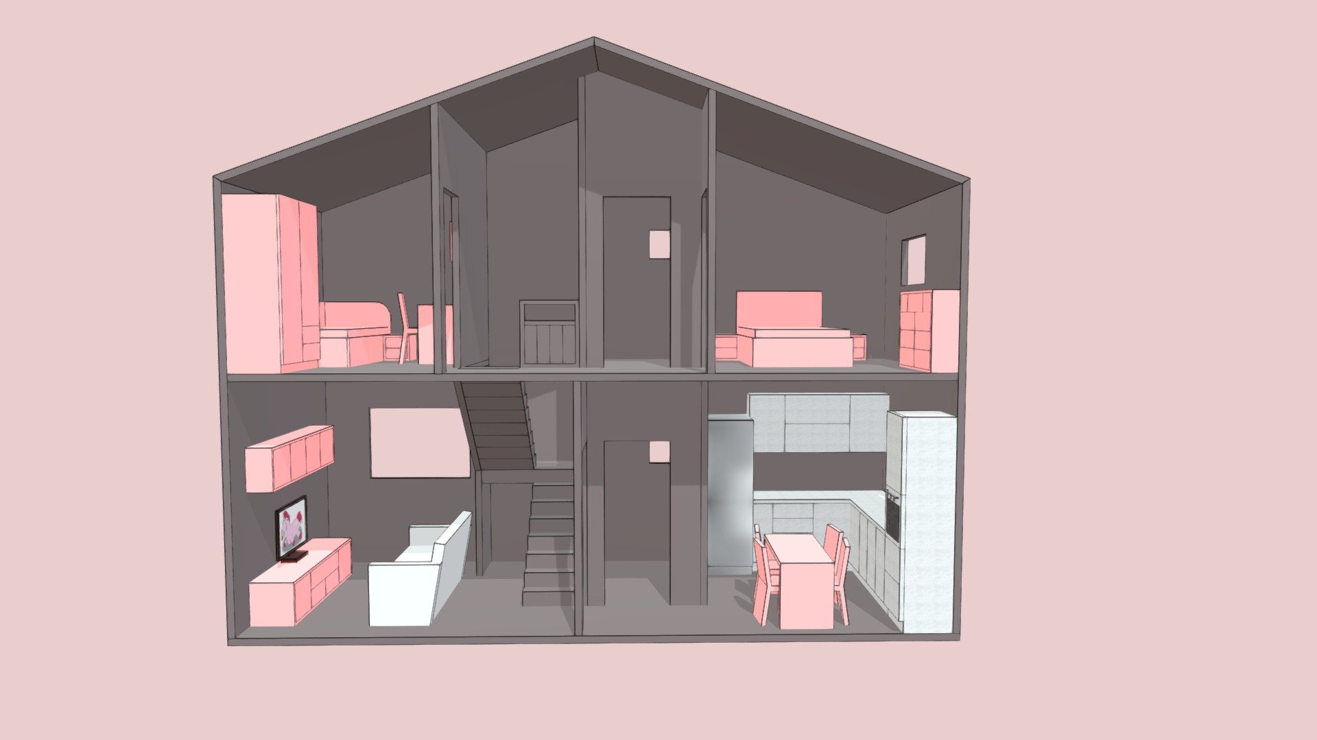Doll House - 3D model by Naidar [b5ebf7f] - Sketchfab