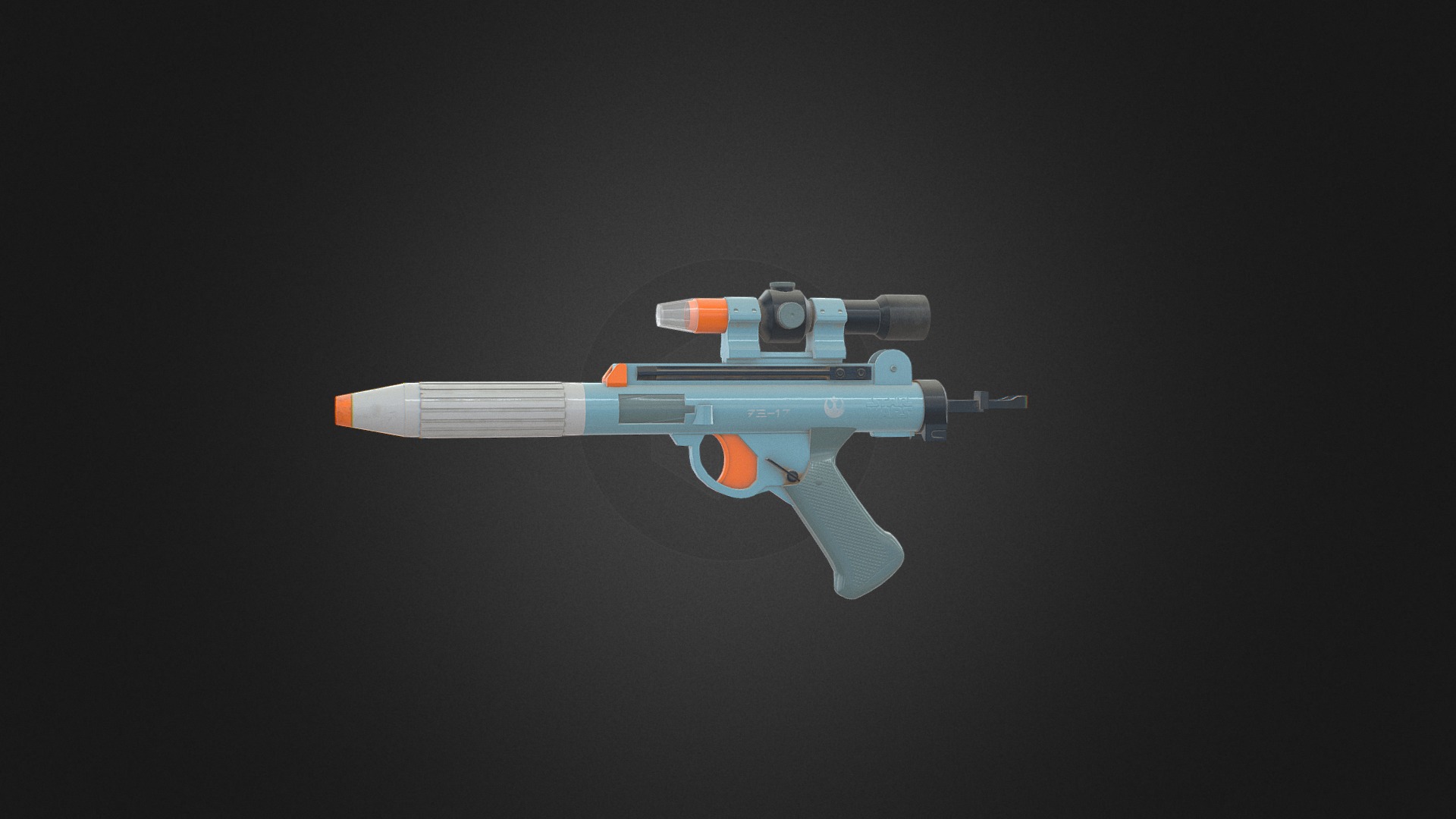 Hasbro Star Wars DH-17 Blaster - 3D model by Dustin Tinkler (@dustin ...