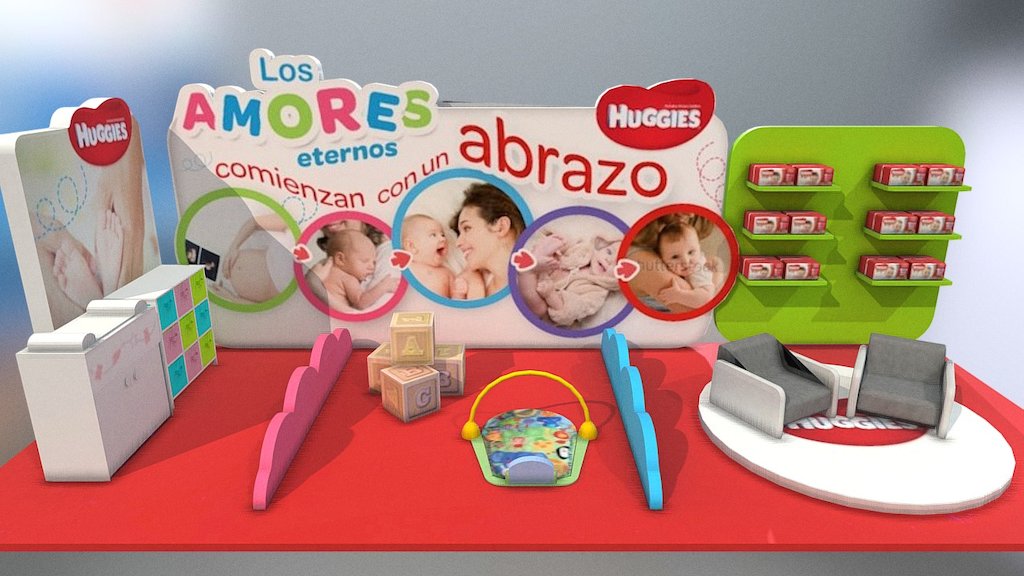 Huggies_3_stand_DYA - 3D model by ElRafaGonzalez [b5f3d9b] - Sketchfab
