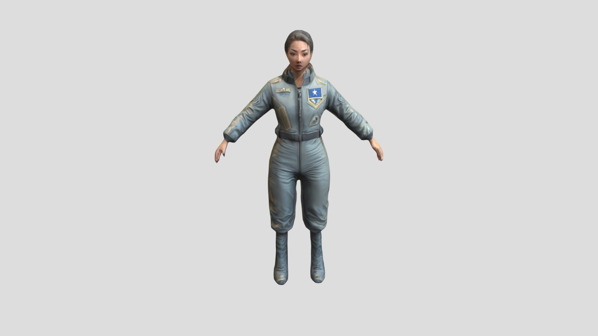Female Fighter Pilot - 3D model by blaQX [b5f621b] - Sketchfab