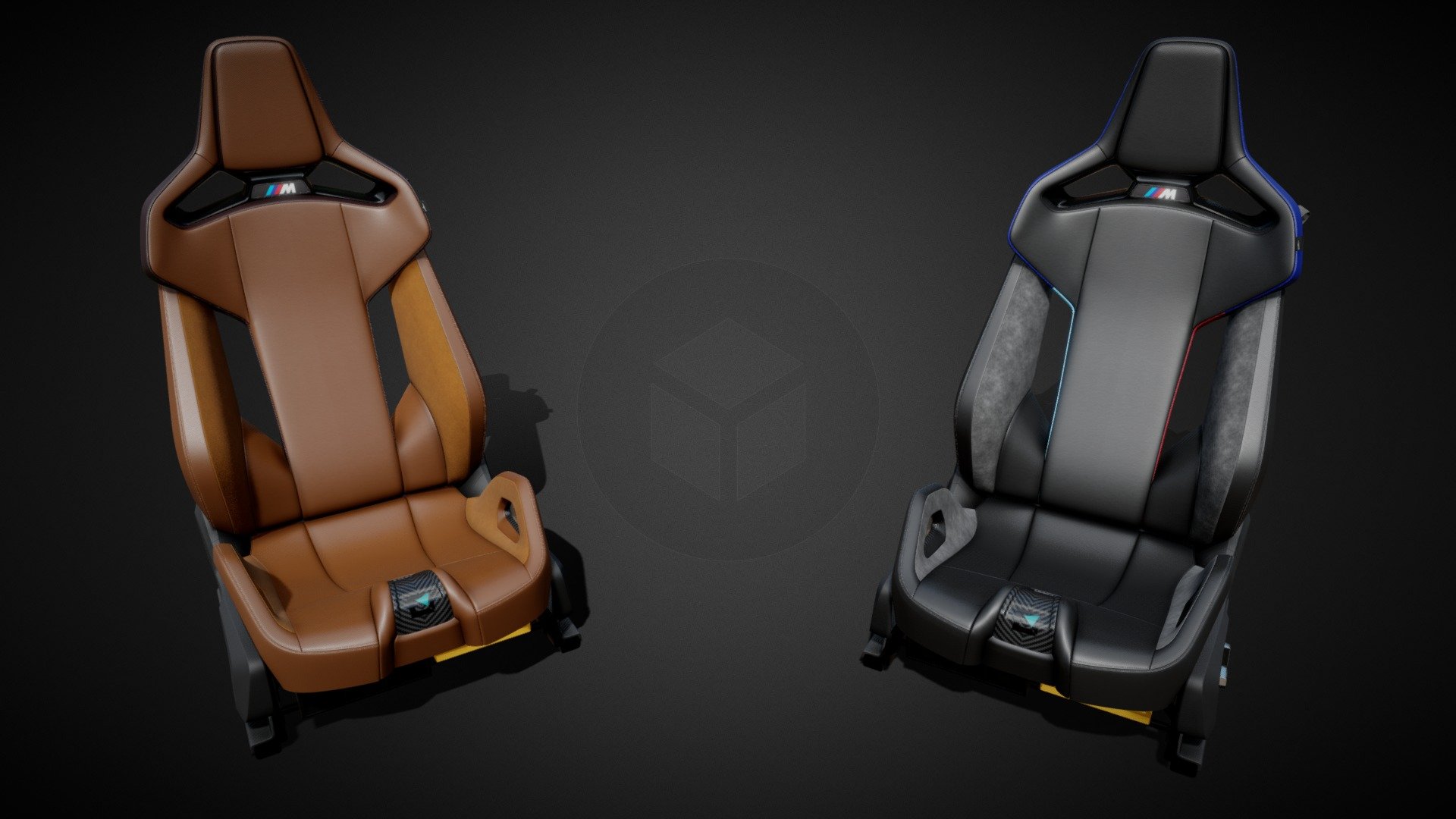 Seat of BMW M2 G87 2023 brown and black - Buy Royalty Free 3D model by ...