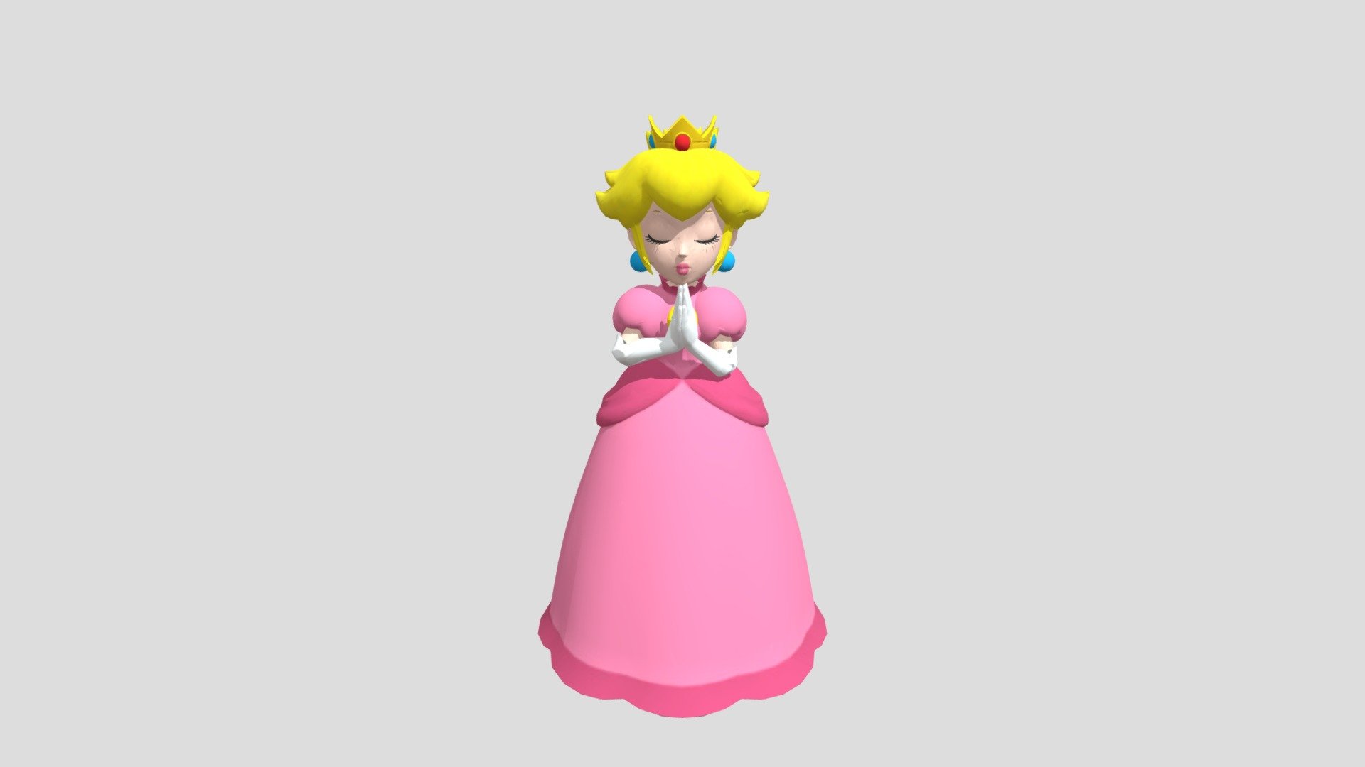super nintendo world peach (meditating) - Download Free 3D model by ...
