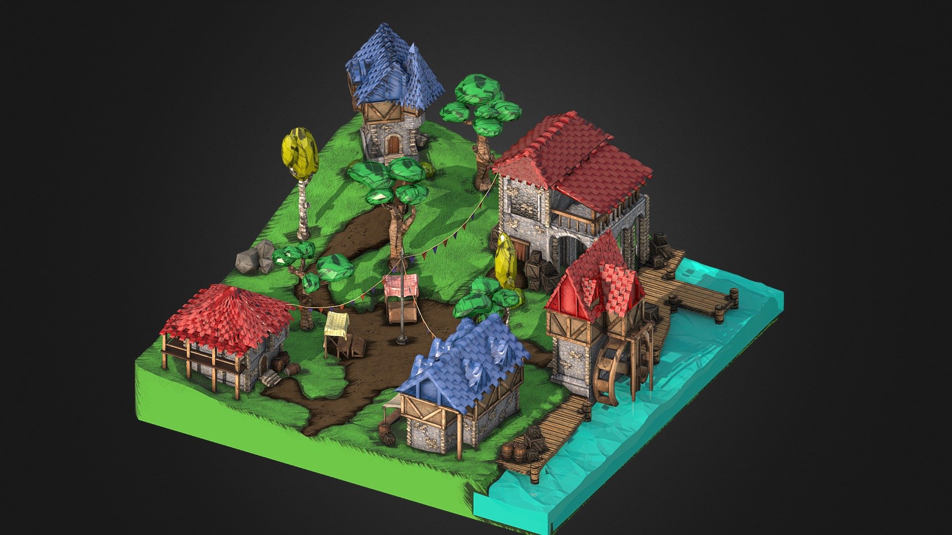 Medieval Fantasy Environment - 3D model by JoshuaLudick [b5fd2df ...