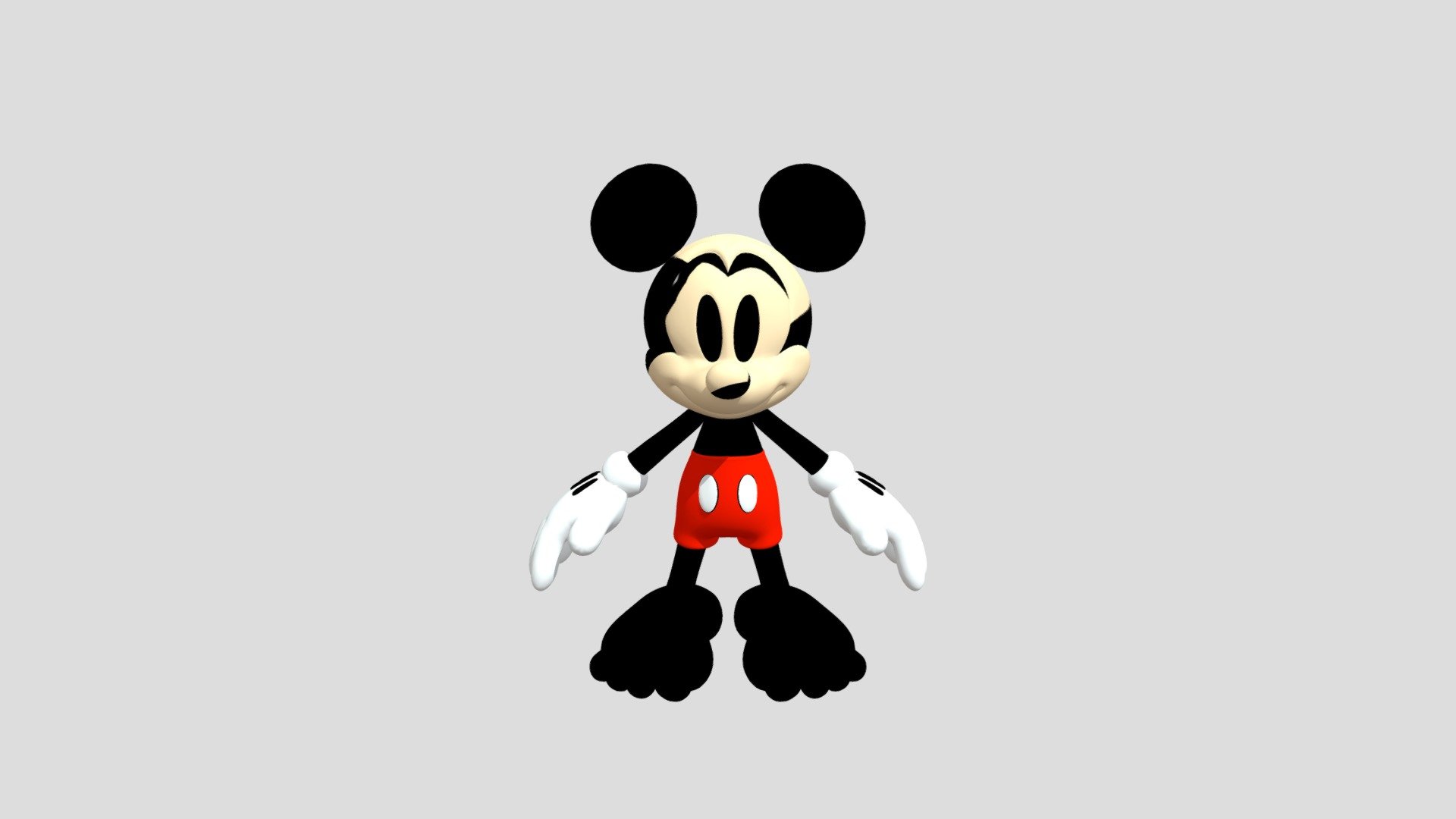 Mickey Mouse Barefooted - 3D model by LiamDexter1998 [b5fe6eb] - Sketchfab
