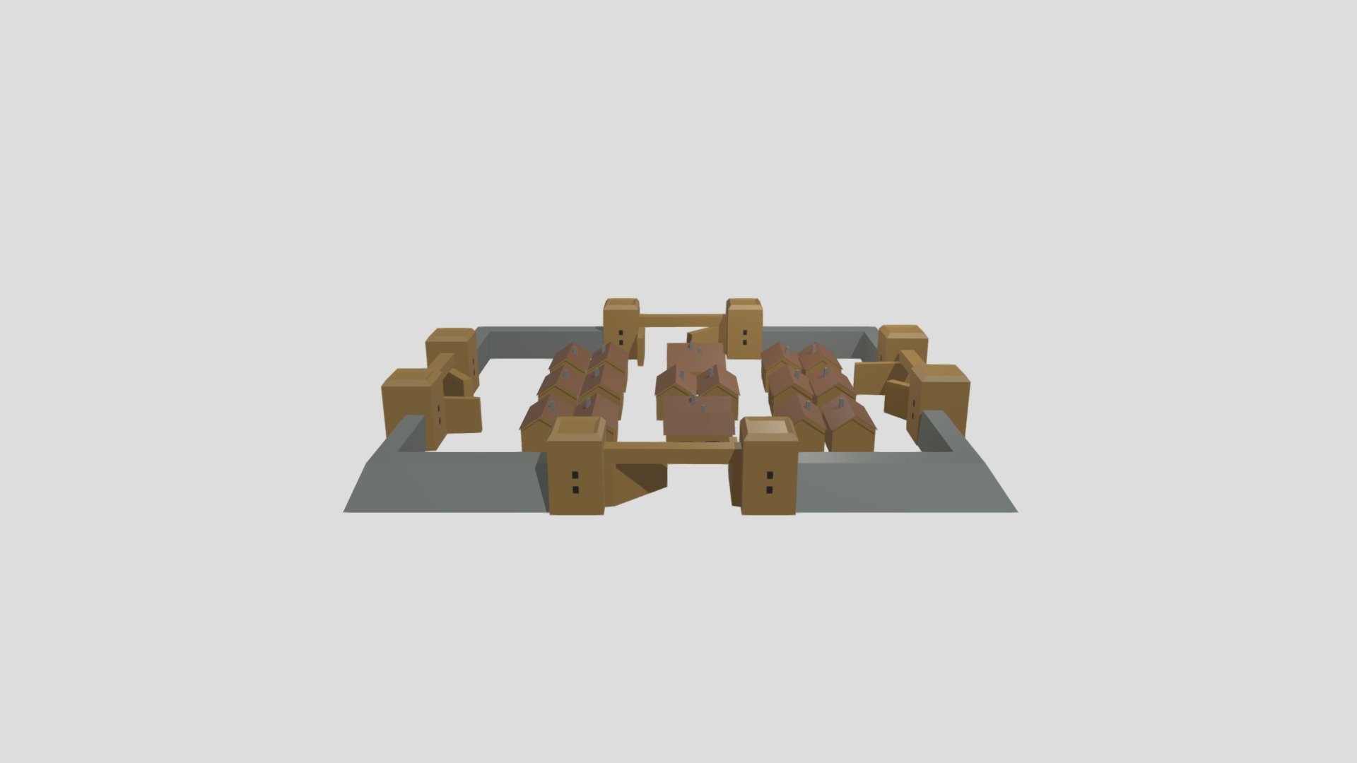 Gated City (LowPoly) - Download Free 3D model by riskris Design ...