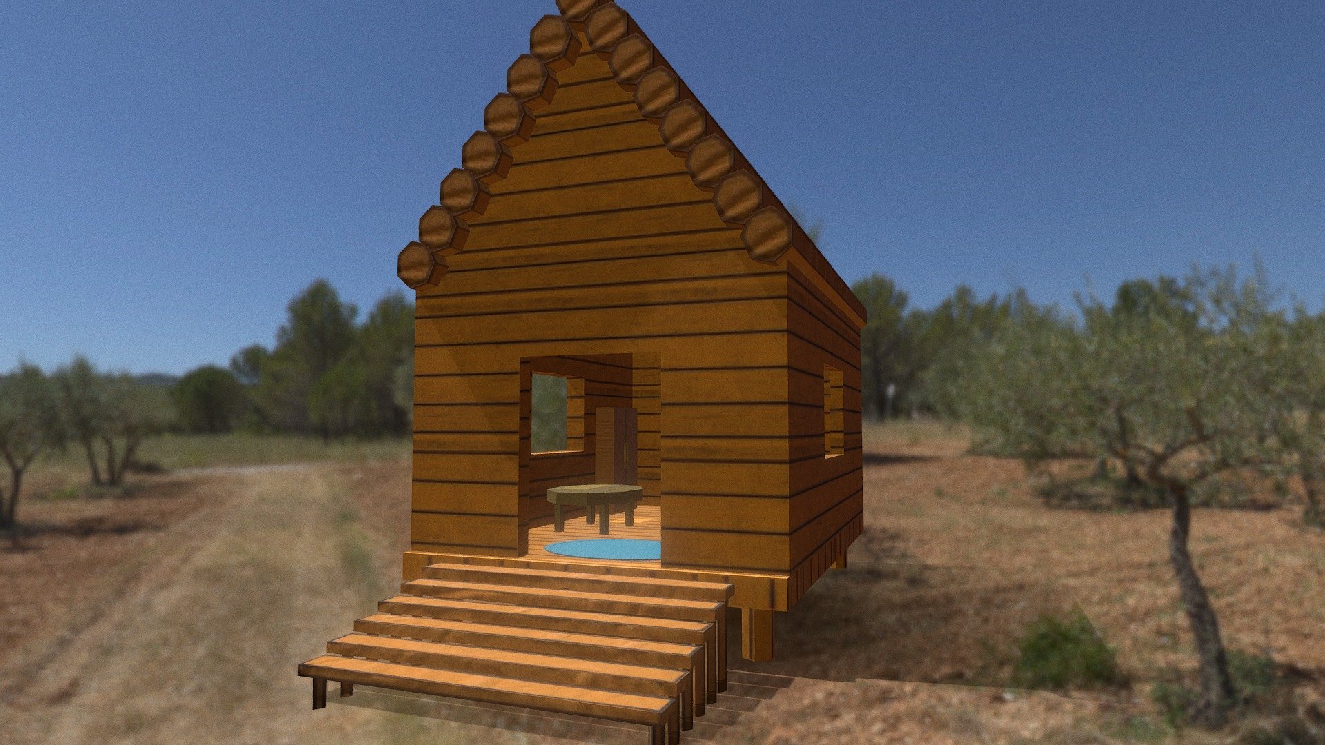 Beach House (lowpoly) - Download Free 3D model by RasenDan [b609aea] - Sketchfab
