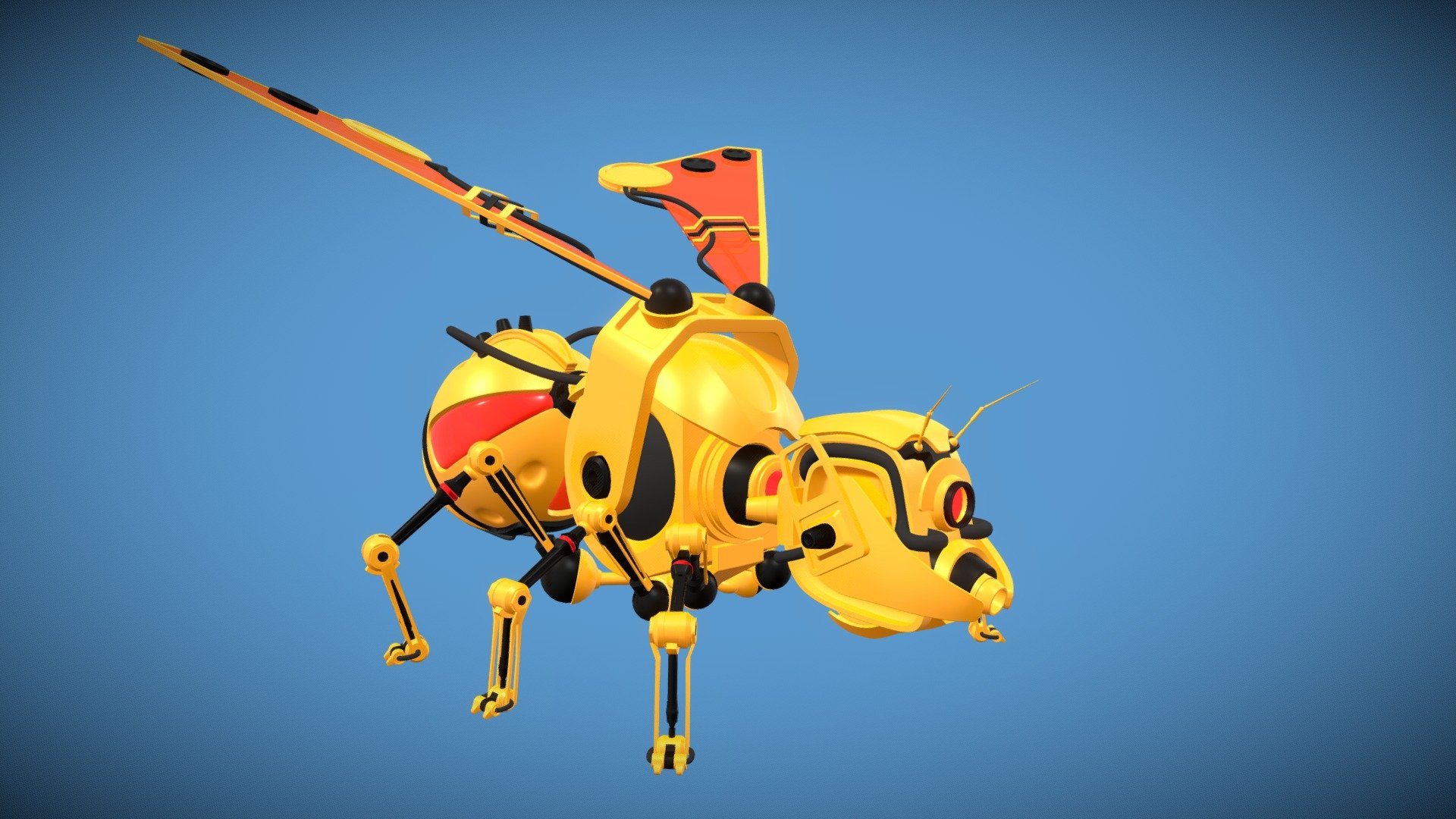 3D bee robot - 3D model by Mohamed.Fayed [b60b248] - Sketchfab