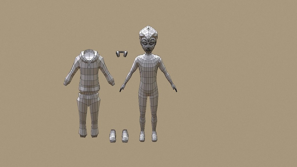 Greg Original 3D Cartoon Model - Retopology - 3D model by Carolina ...