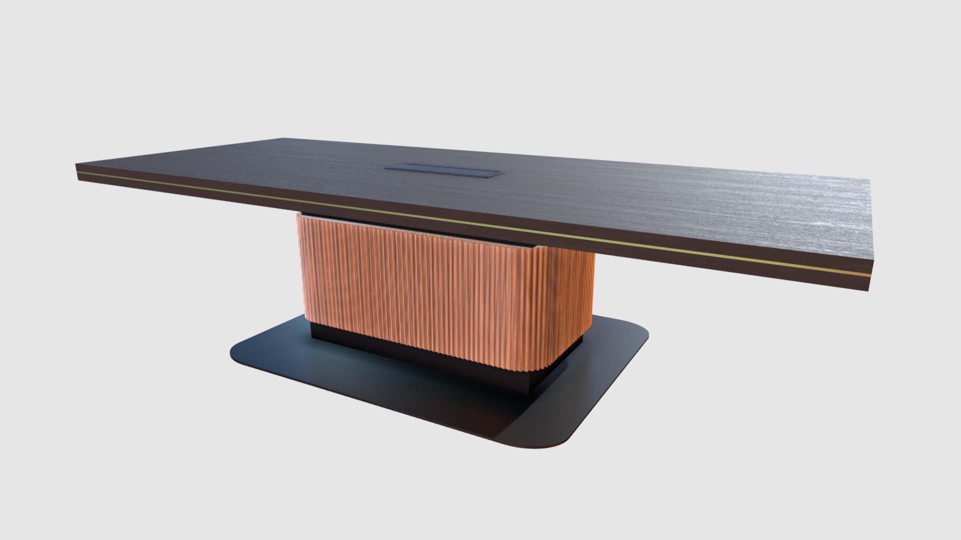 Slat Conference Table - 3D model by nudeconcept [b60e656] - Sketchfab