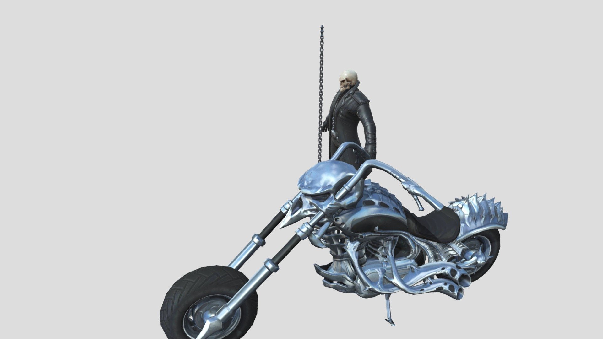 Ghost Rider(Textured) (Rigged) - Download Free 3D model by 3D MODELS ...