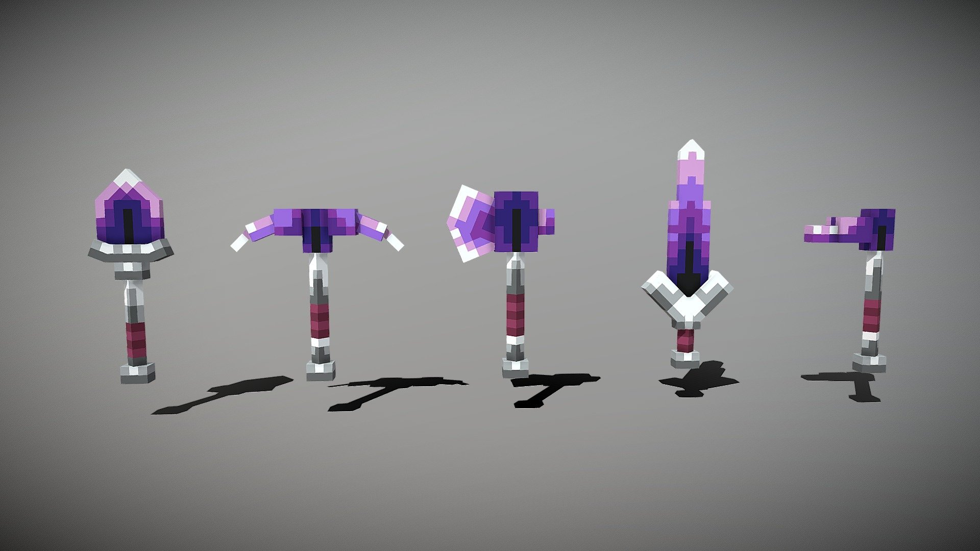 Amethyst pickaxe - 3D model by Edge (@ItsEdge) [b610979] - Sketchfab