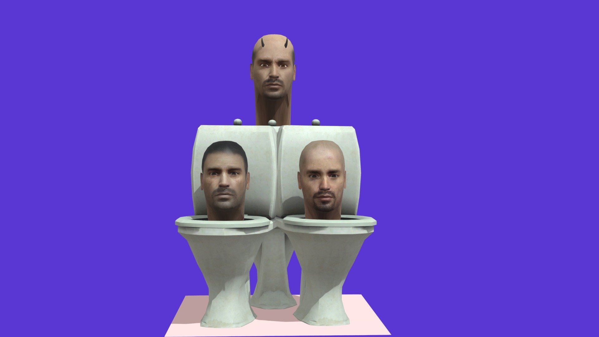 Triplets skibidi toilet - Download Free 3D model by Oliverdude42069 ...