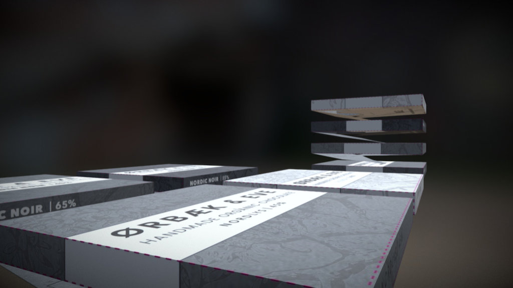 Simple Box Design with White Stripes - 3D model by Ørbæk & Eve ...