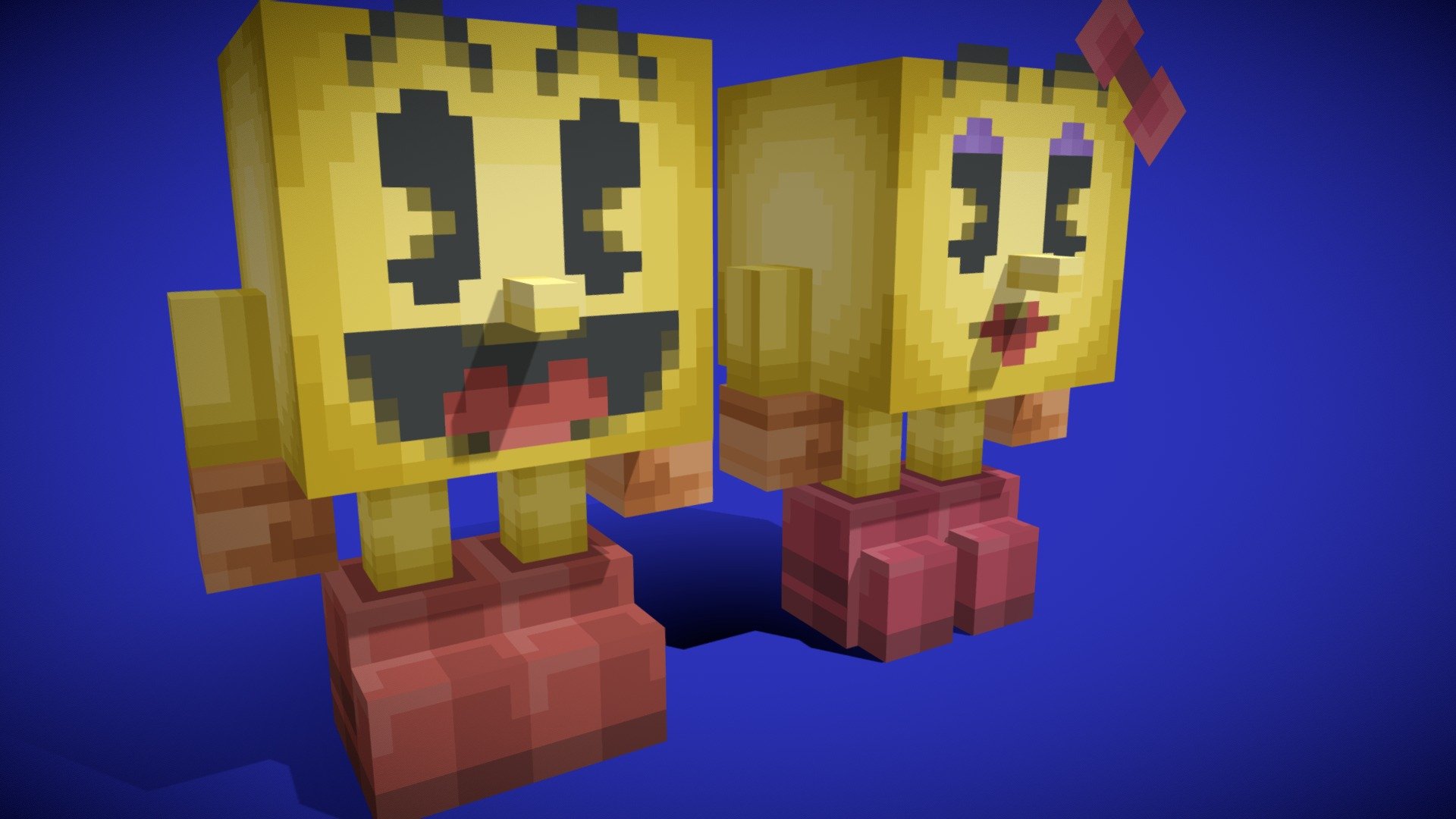 Pac-Man & Ms. Pac-Man - 3D model by VactricaKing [b6187b9] - Sketchfab
