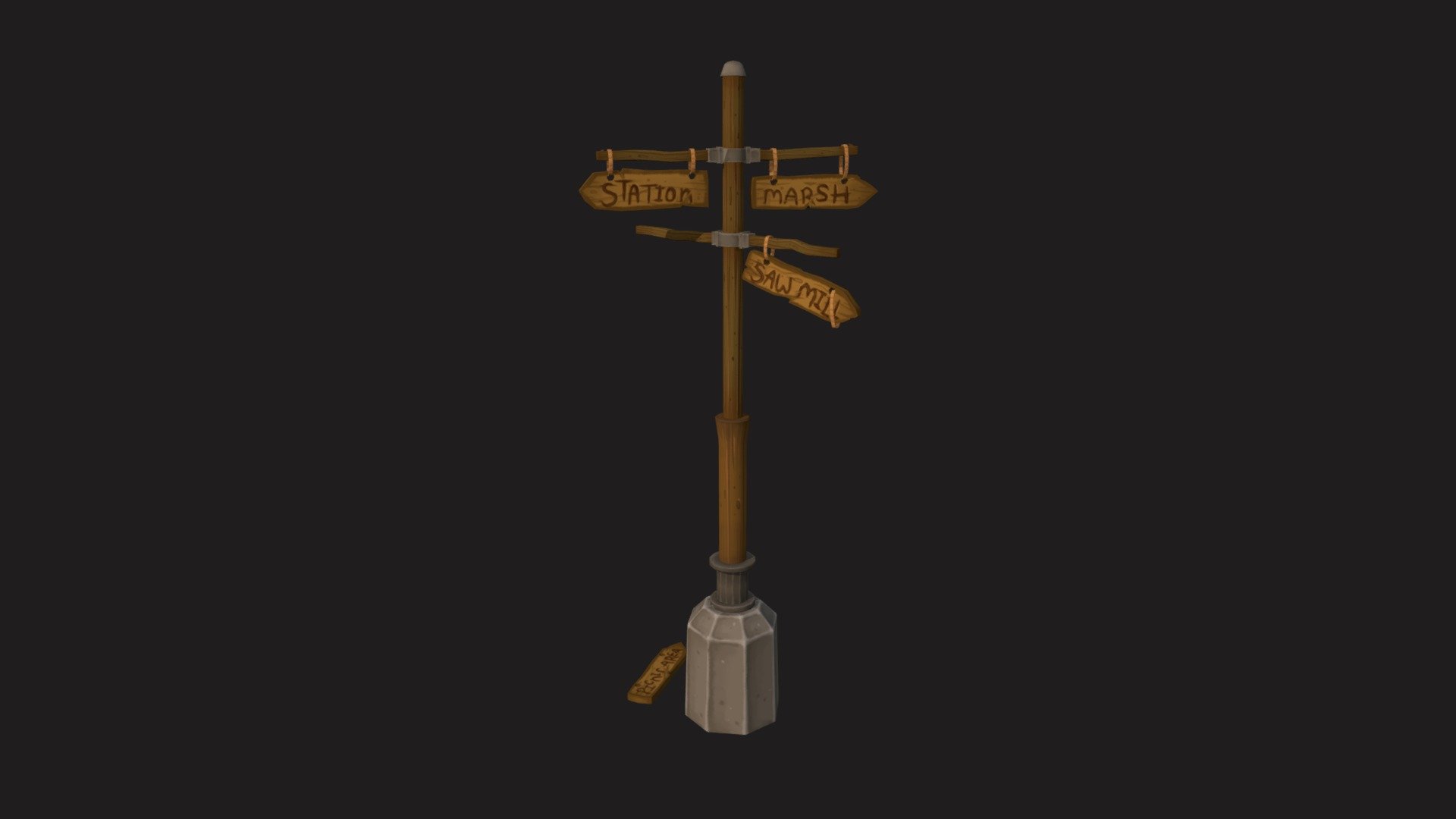 Signpost - Download Free 3D model by meganem [b6187c3] - Sketchfab