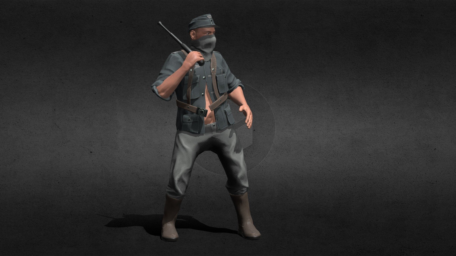WW2 Prison Guard - Download Free 3D model by tnnv [b627b1d] - Sketchfab