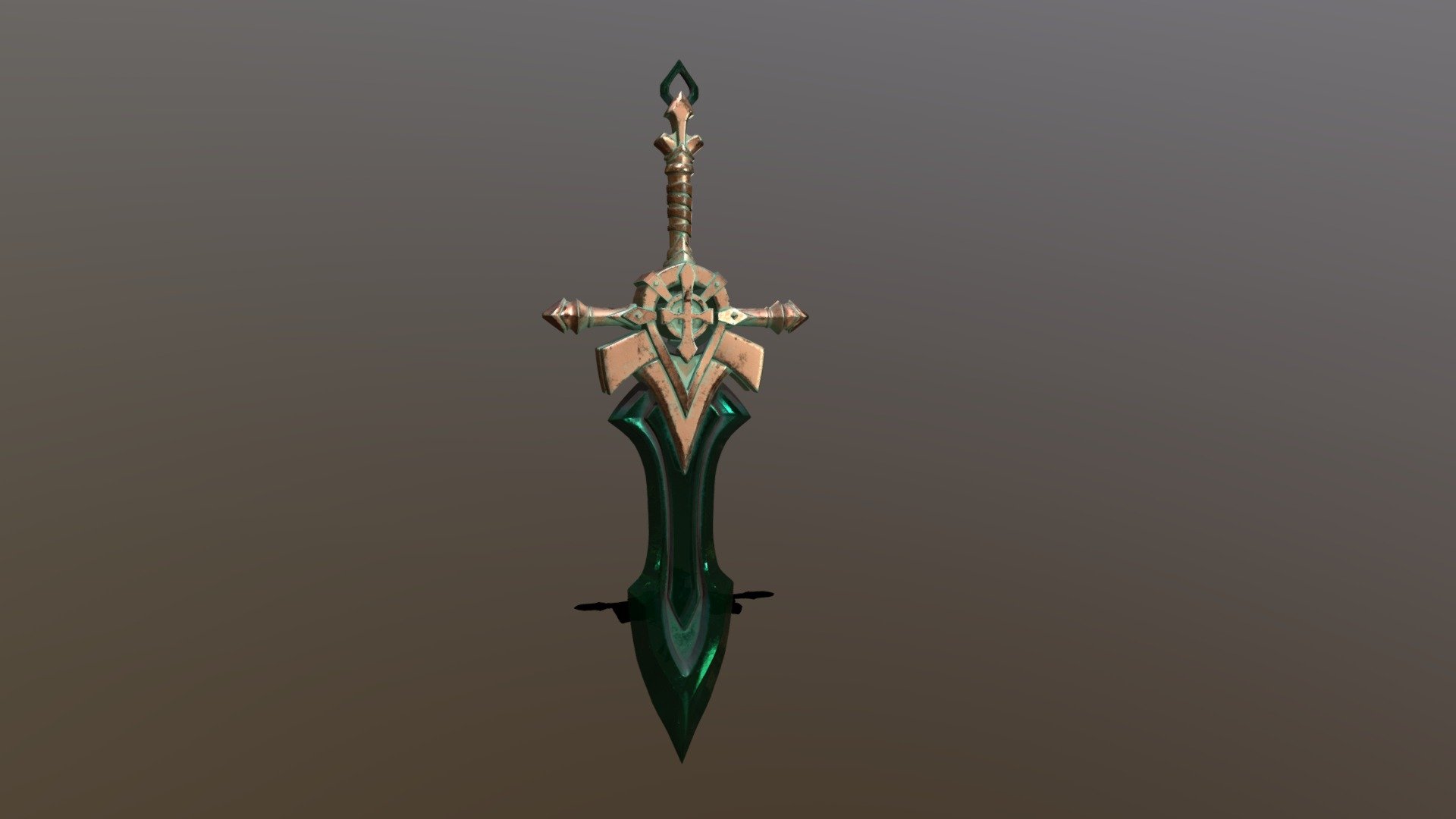 old rusty sword with glass blade - Download Free 3D model by ...