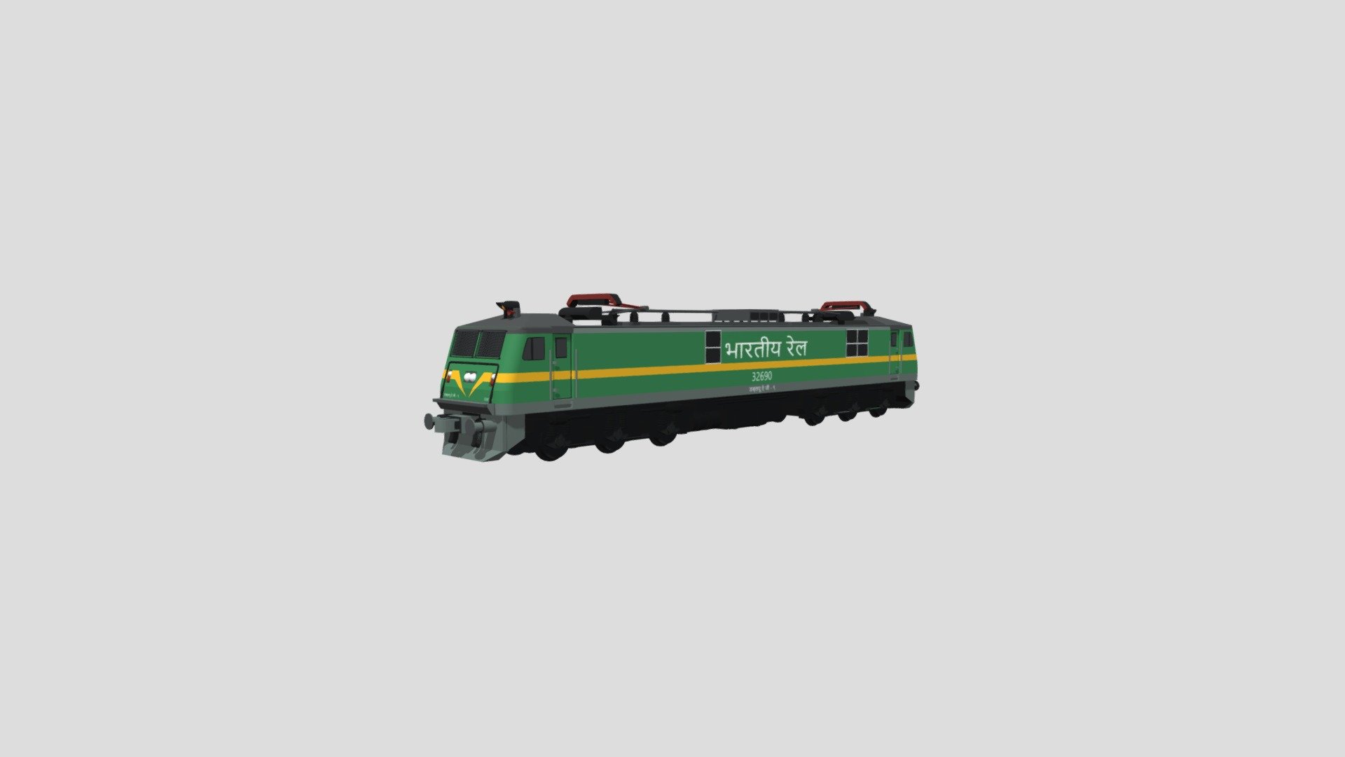 WAG - 9 Indian Railway Electric Locomotive - 3D model by ...