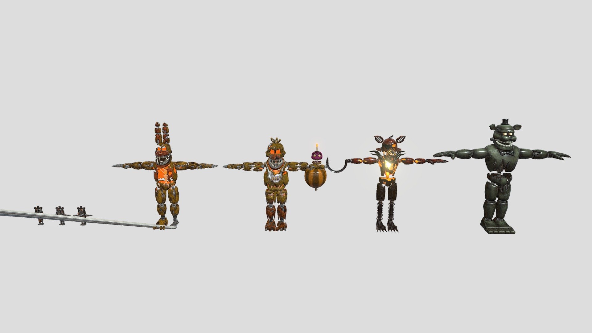 Fnaf Hw Curse of Dreadbear DLC Characters - Download Free 3D model by ...