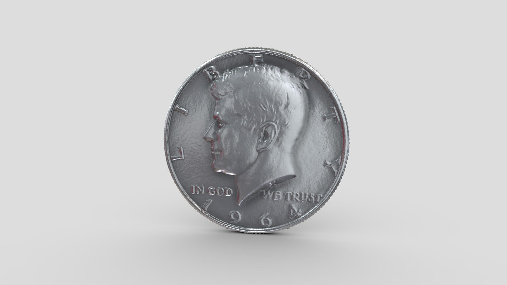 Half Dollar Coin - Kennedy 1964 - Buy Royalty Free 3D model by ...