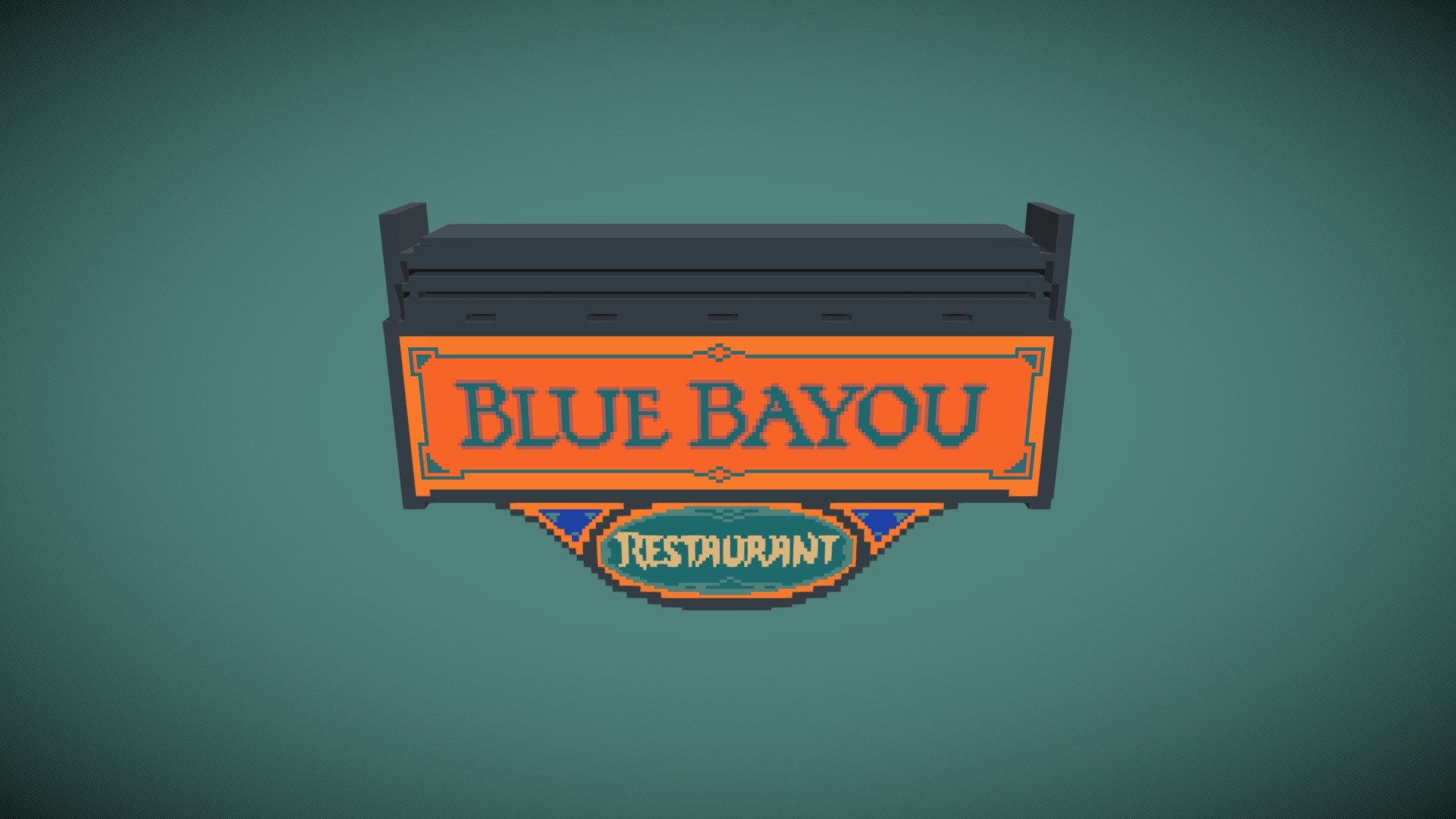 Disneyland Blue Bayou Restaurant Sign - 3D model by Electro3d [b63a962 ...