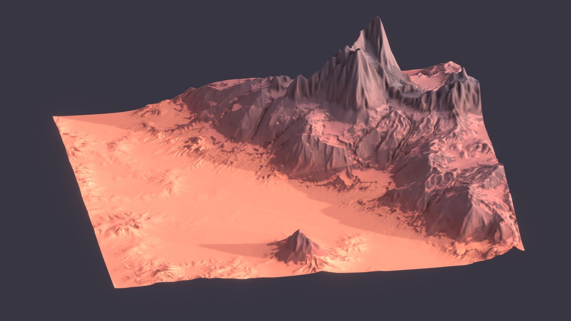 Houdini Terrain HM Workflow Test 3 - 3D model by Lite [b63b808] - Sketchfab