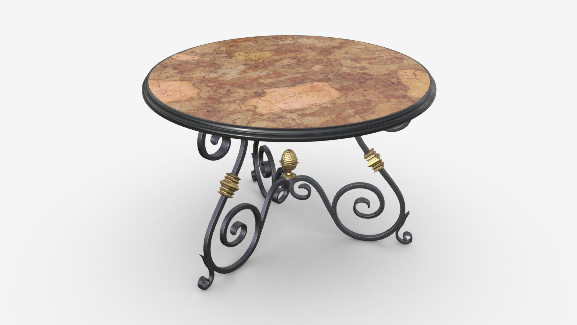 Round wrought iron table - Buy Royalty Free 3D model by HQ3DMOD ...
