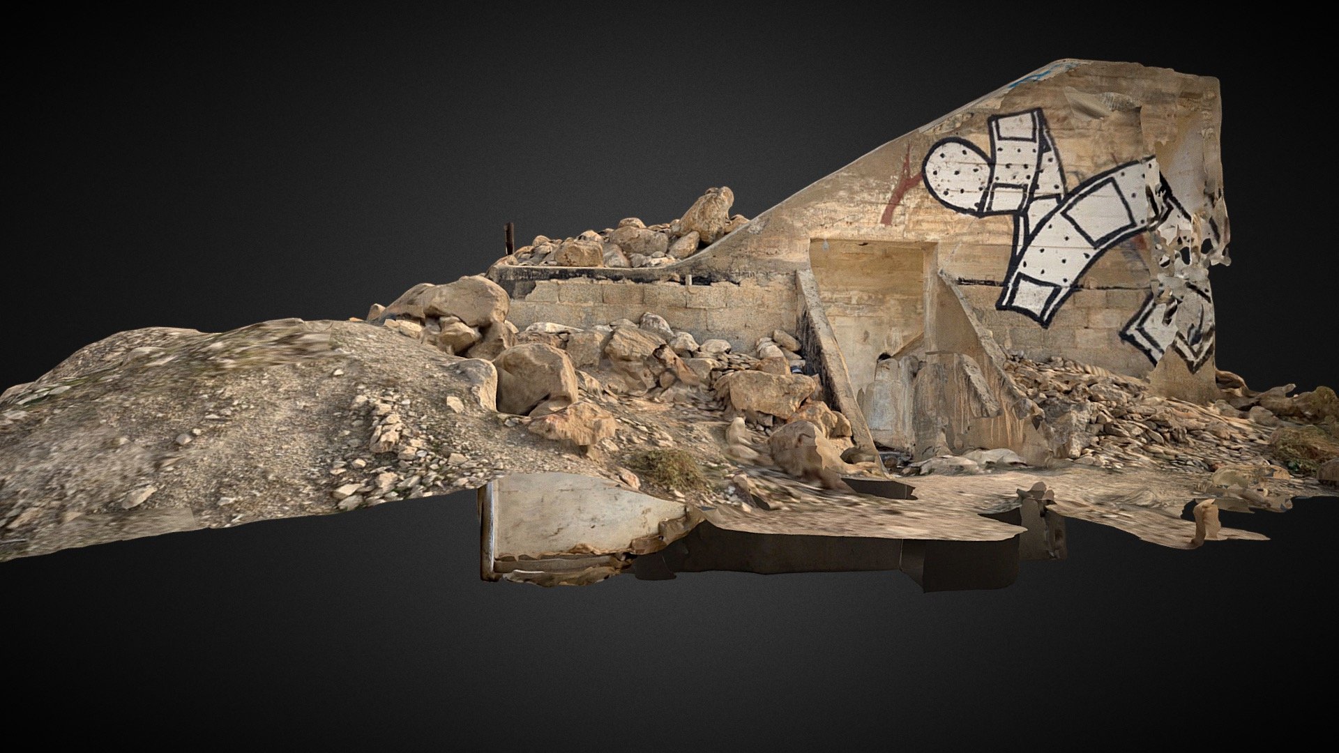 deserted bunker near Qasr al-Yahud in israel 2 - Download Free 3D model ...