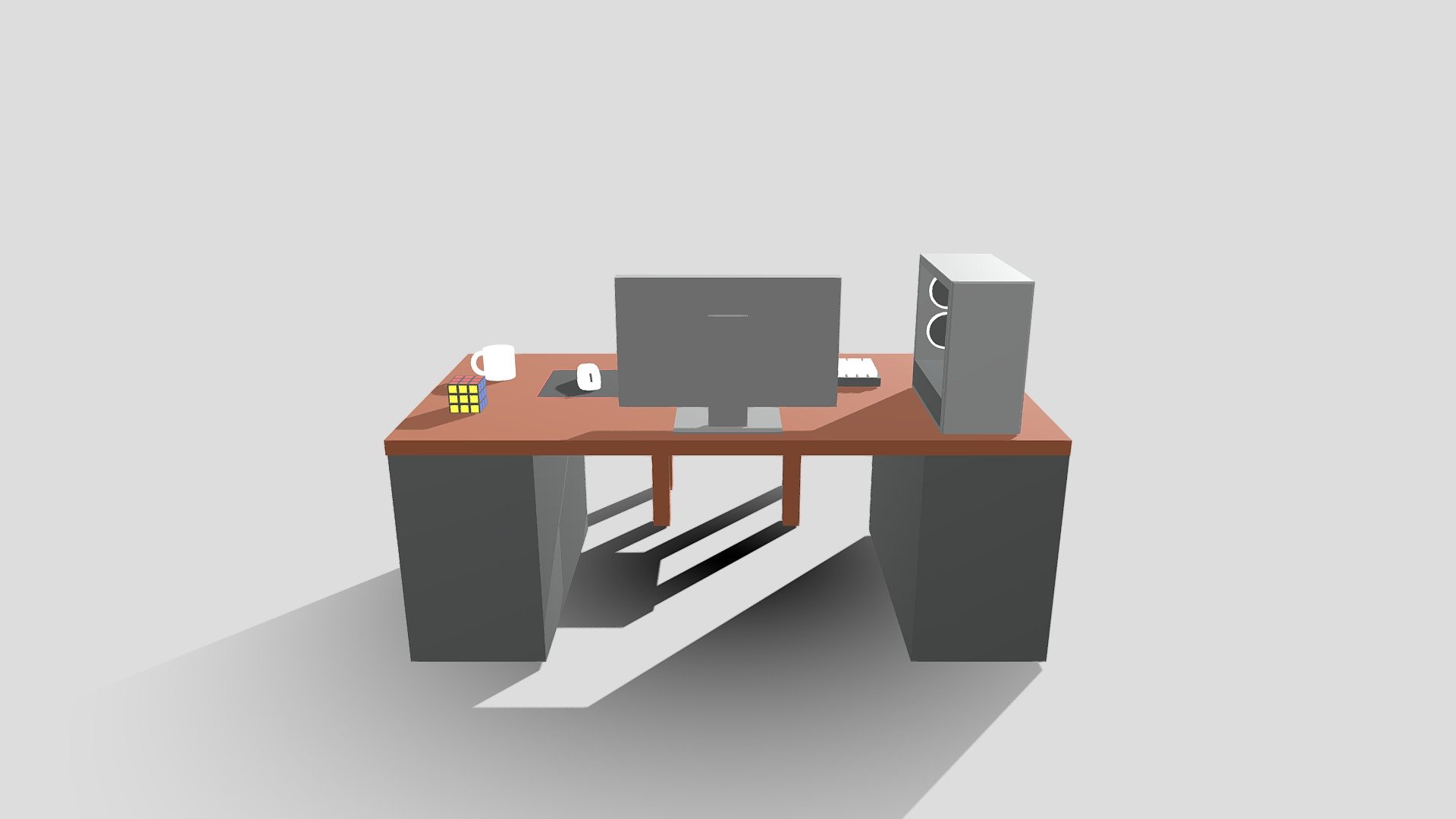 Setup Gamer - Download Free 3D model by zackzit [b64d244] - Sketchfab