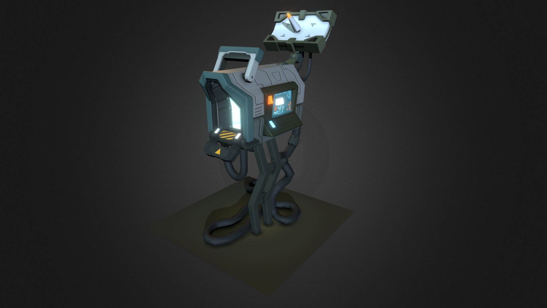 Sci-Fi Mailbox - 3D model by earls.samann [b652566] - Sketchfab