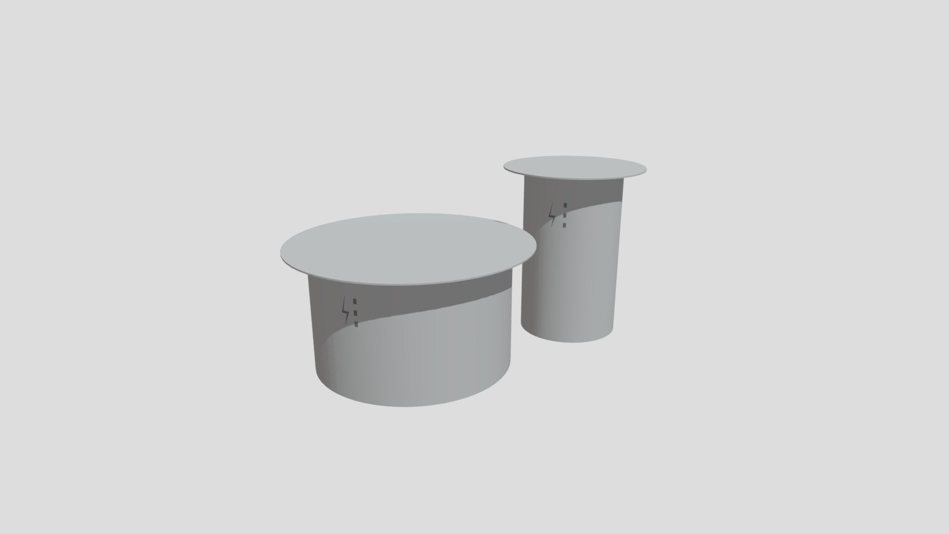 Coffee Tables CYLINDER WITH USB - Download Free 3D model by CORE ...