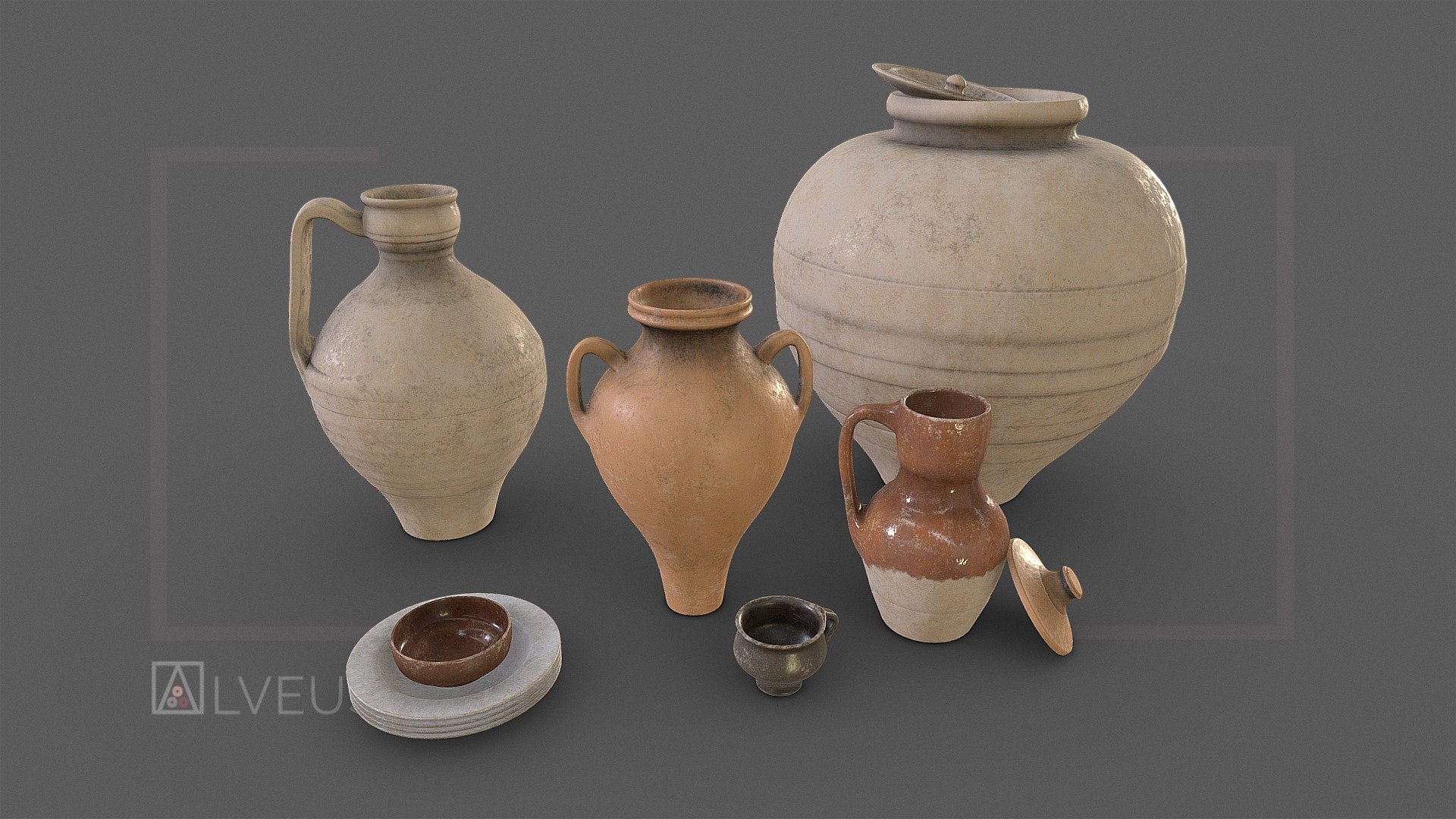 Cerámica Mesa (S. XVI) | Table Ceramics (16th) - Buy Royalty Free 3D ...