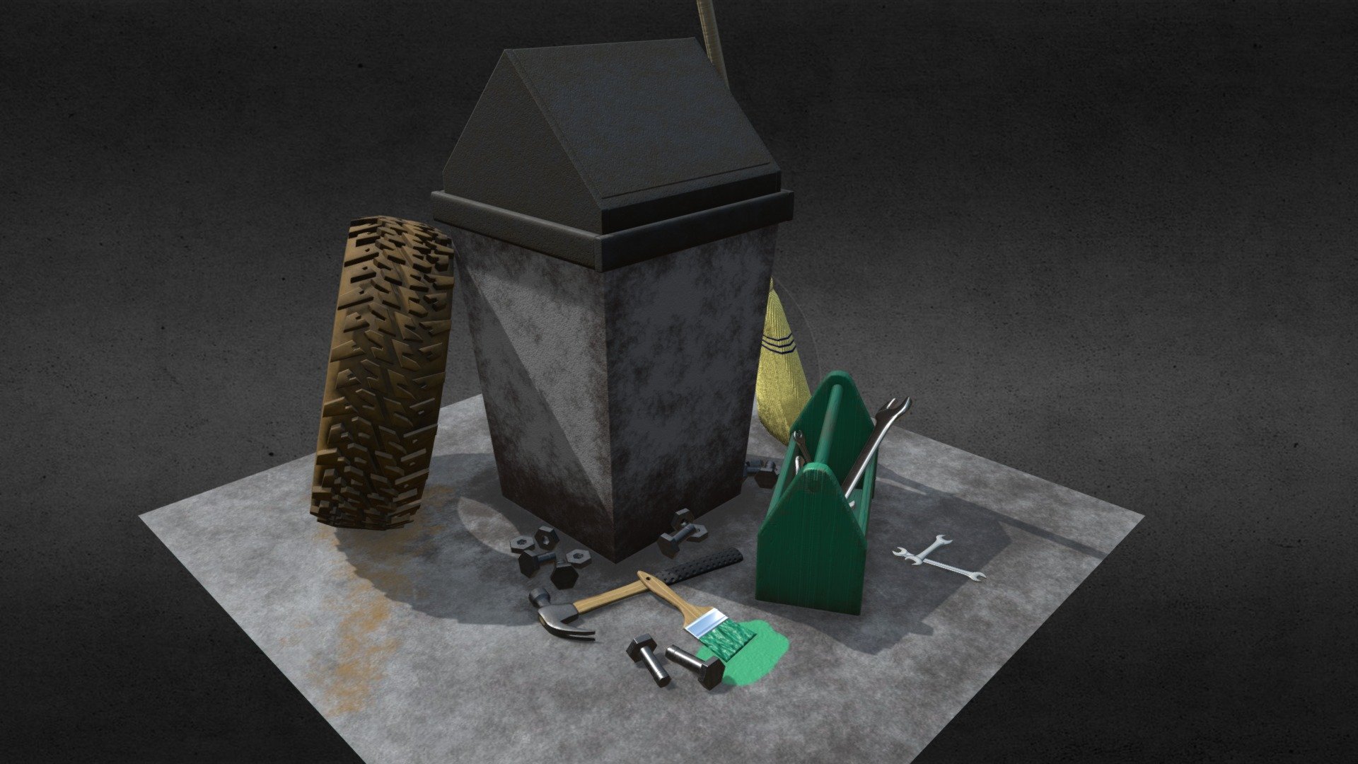 Garage Tools - 3D model by megakyle83 [b65c5ce] - Sketchfab