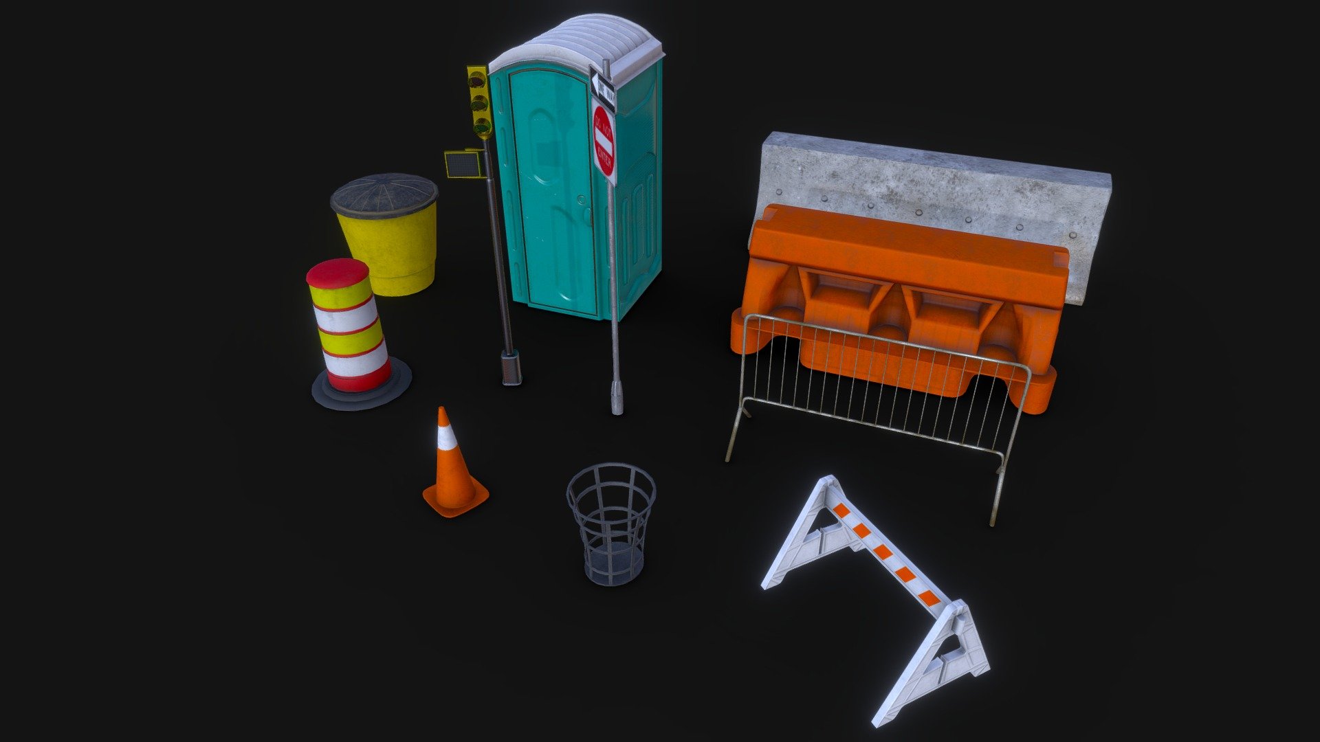Street Props - Buy Royalty Free 3D model by Talaei (@habedi) [b65e7e6 ...