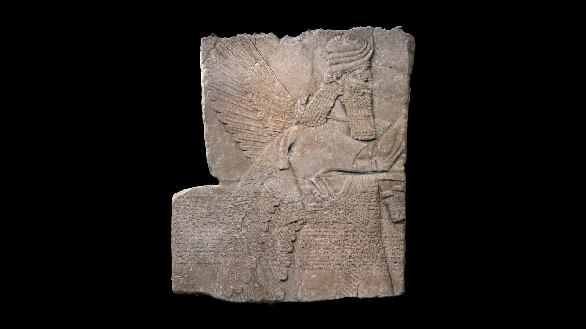 Inscribed relief of a winged genius - 3D model by Thomas Flynn ...