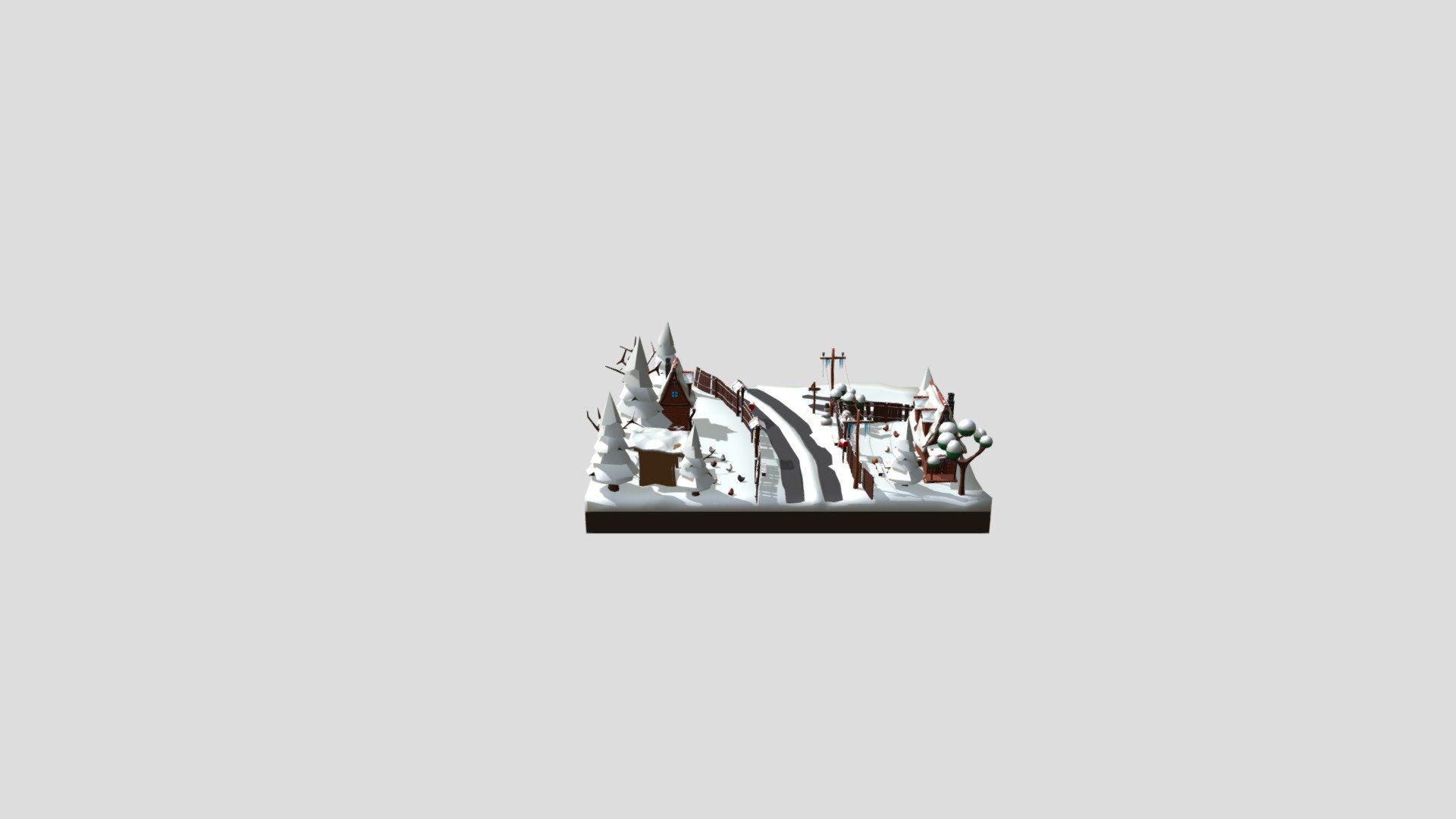 Low-poly snow location - 3D model by VRudyk_3D [b6606a7] - Sketchfab