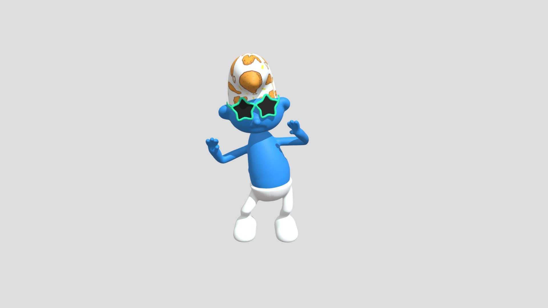 Chicken Dance smurf - 3D model by Brankosn [b66199a] - Sketchfab