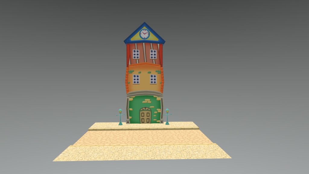 3D Toon Building - 3D model by Danktown [b662a05] - Sketchfab