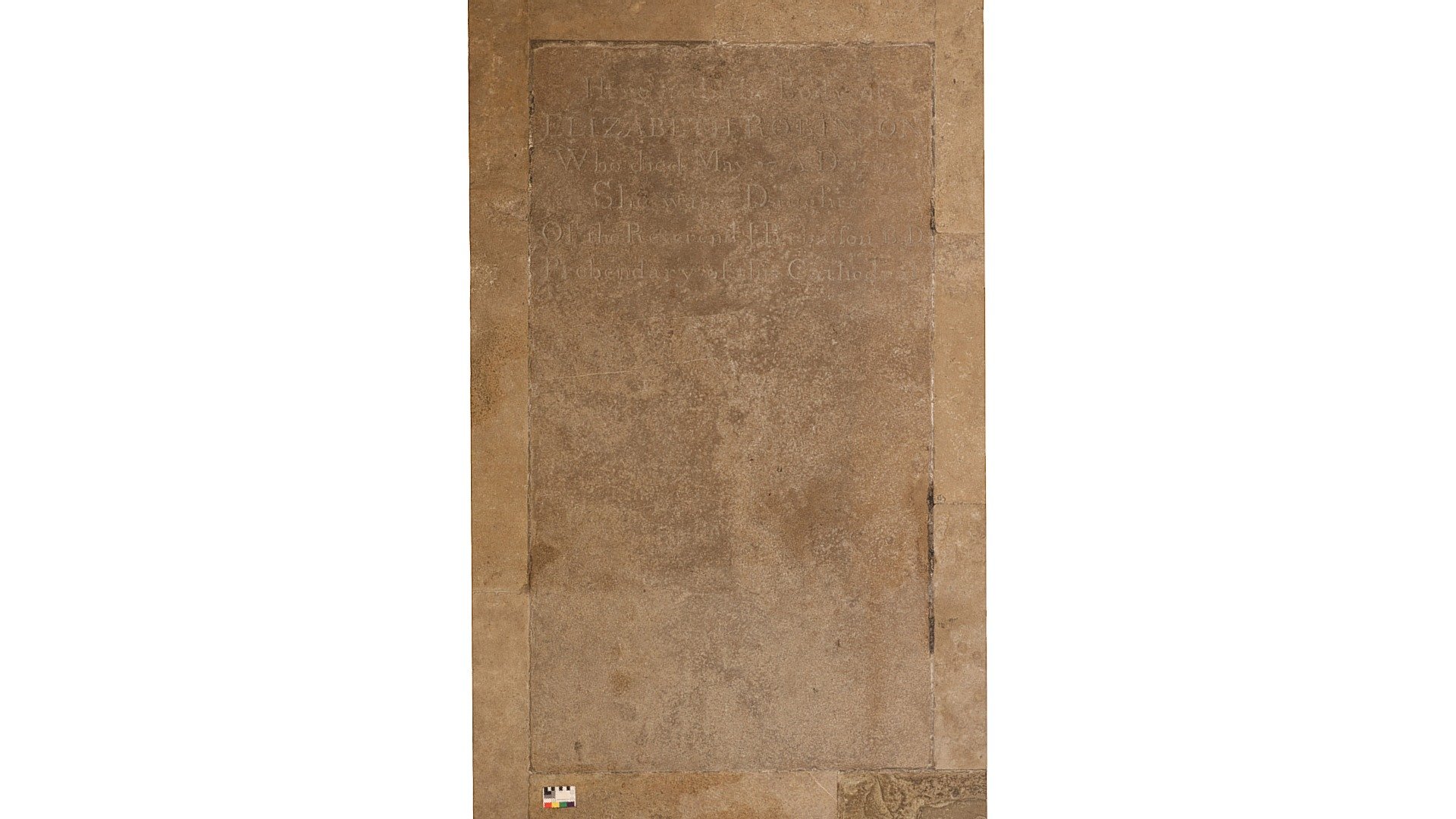 Elizabeth Robinson ledger - 3D model by Rochester Cathedral ...