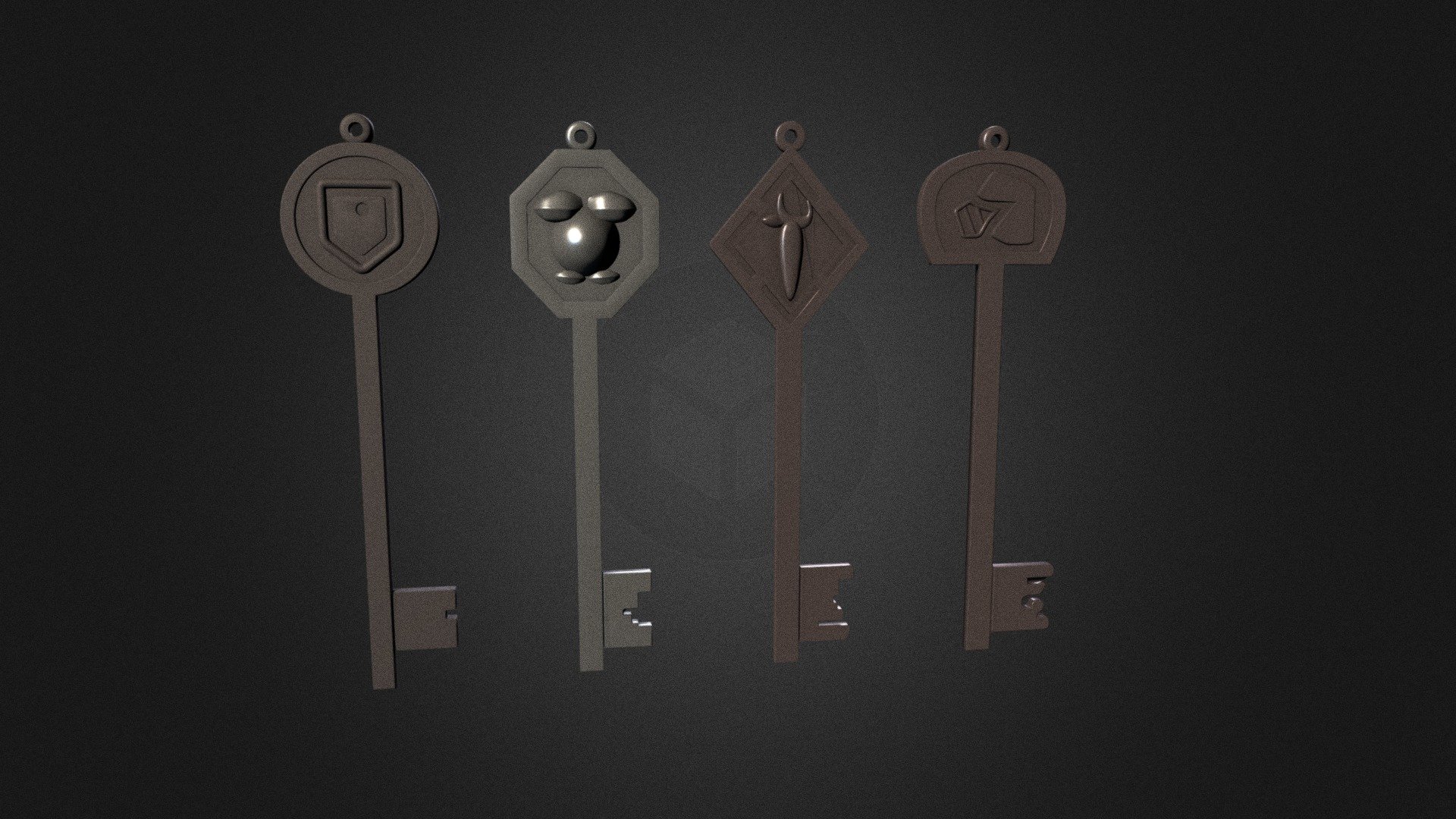 Spencer Mansion Keys - 3D model by paulelderdesign [b66dee6] - Sketchfab