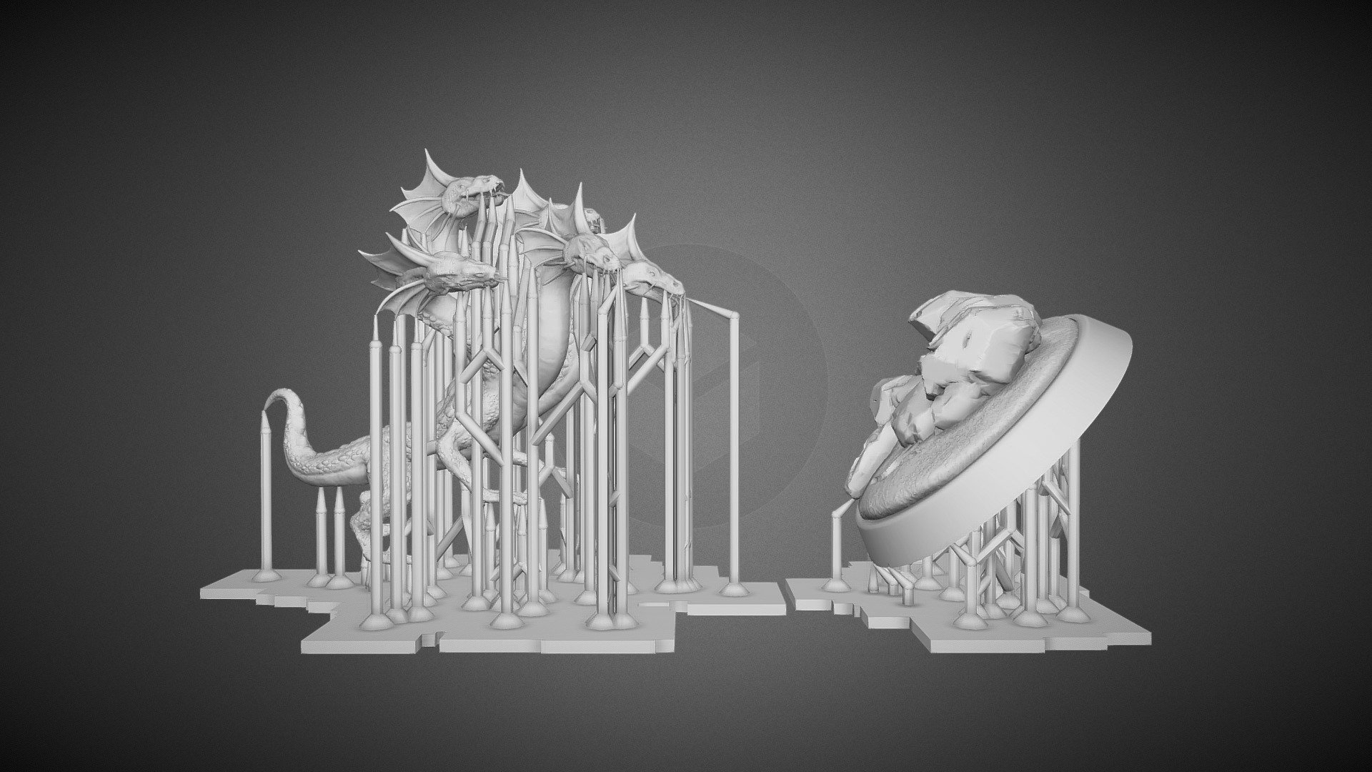 Mythological Beings Collection - Hydra of Lerna - 3D model by NJ3D ...