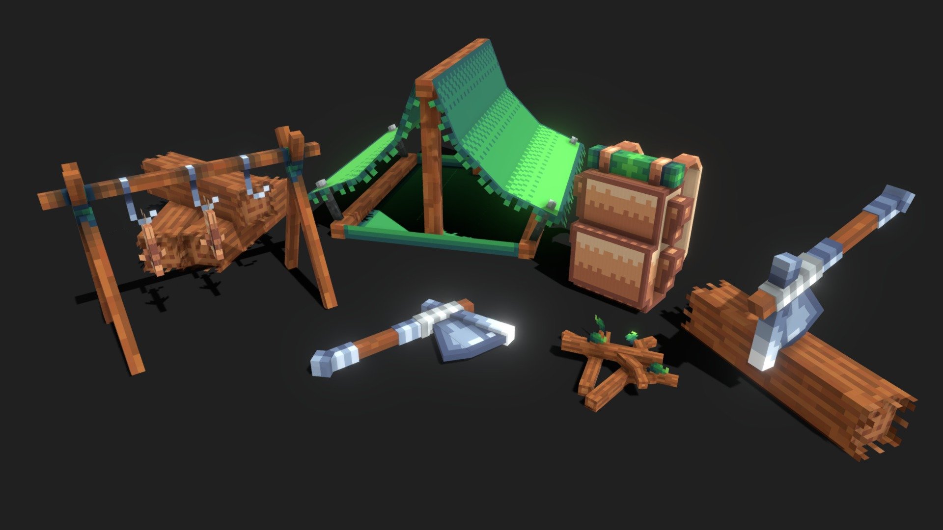 Camp Pack - 3D model by Polygony (@polygonymc) [b677a03] - Sketchfab