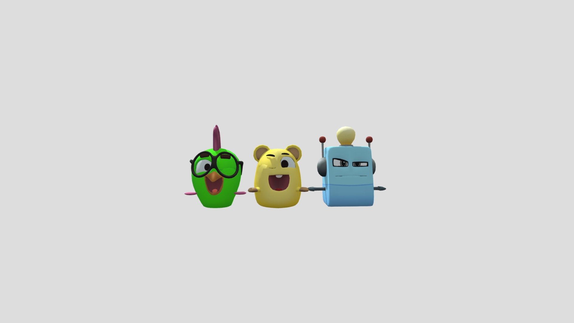 My Talking Tom 2 Squeak, Flip, And Dot Colors - Download Free 3D model ...