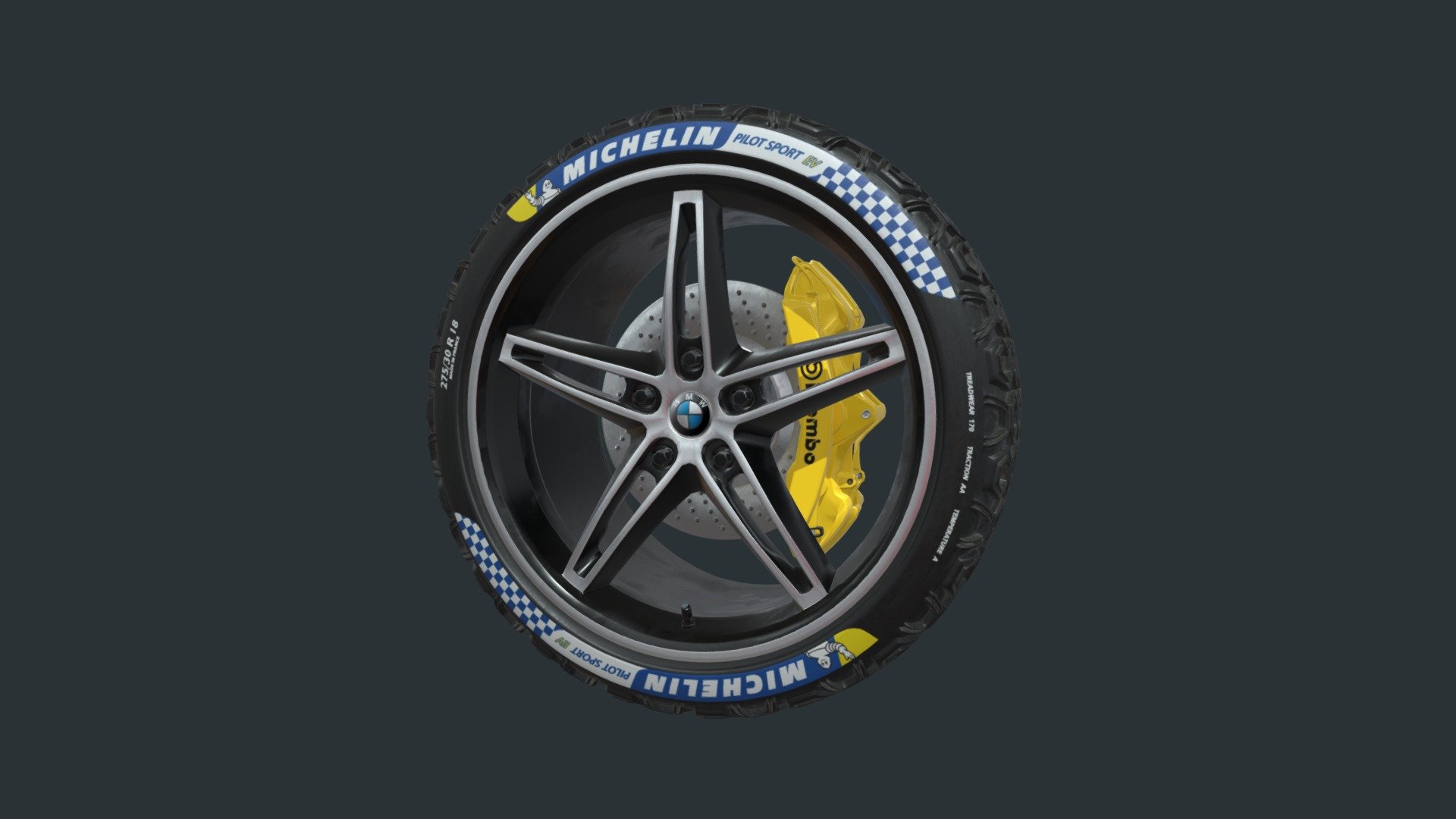 Bmw Wheel - 3D model by 3DChecker Studio (@3DCheckerStudio) [b6787be ...